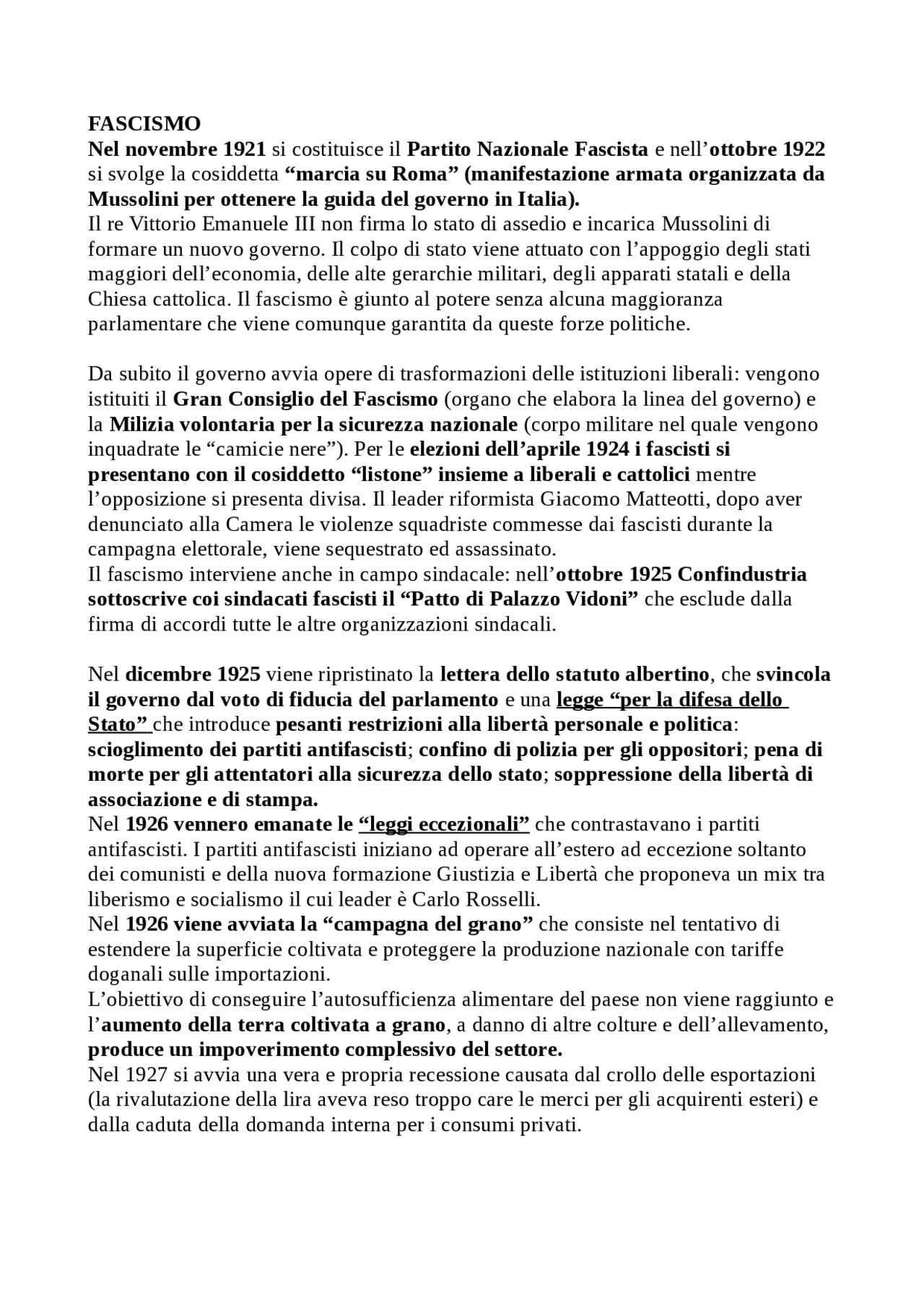 Totalitarismi Fascismo E Nazismo Schemi E Mappe Concettuali Di