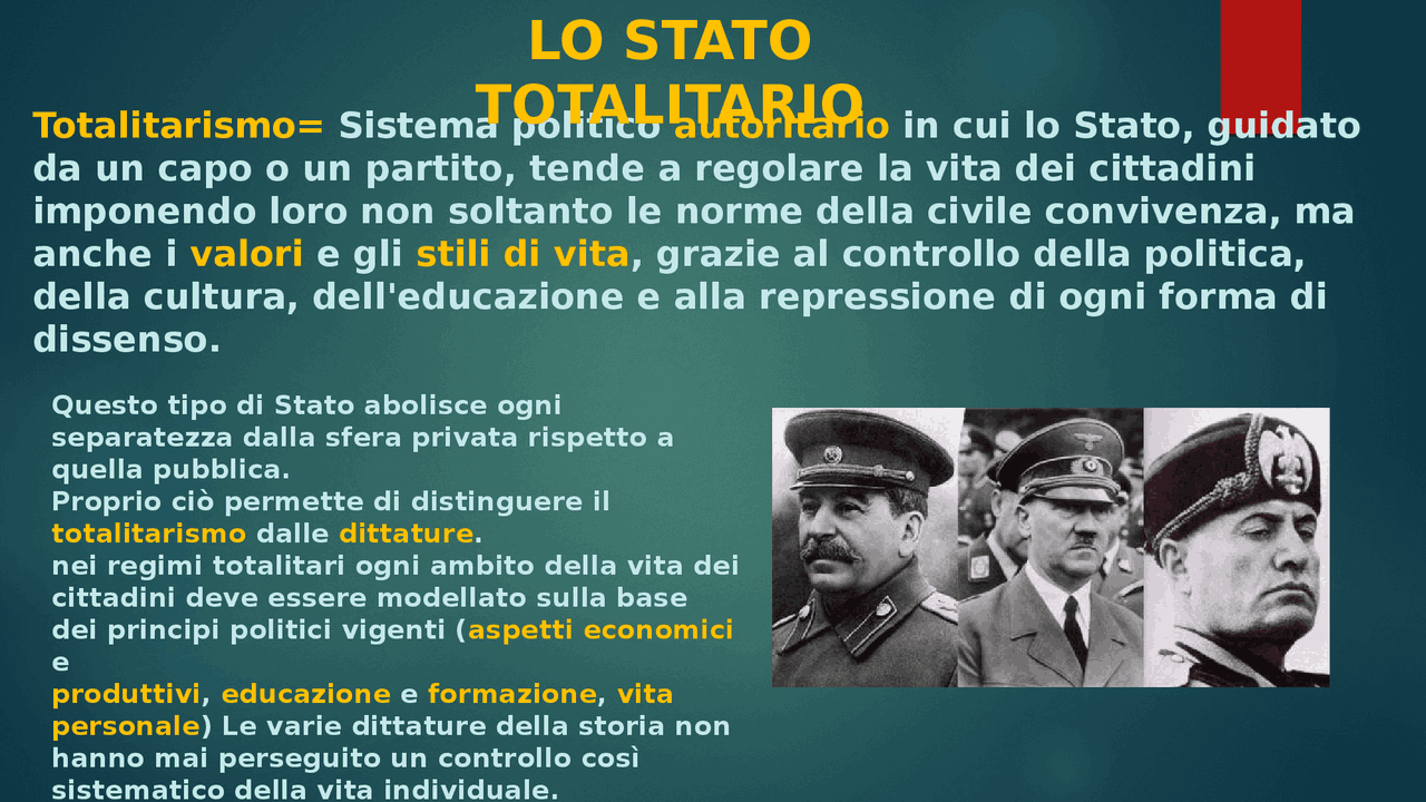 Totalitarismo E Welfare State Slide Di Scienze Umane E Sociali Docsity