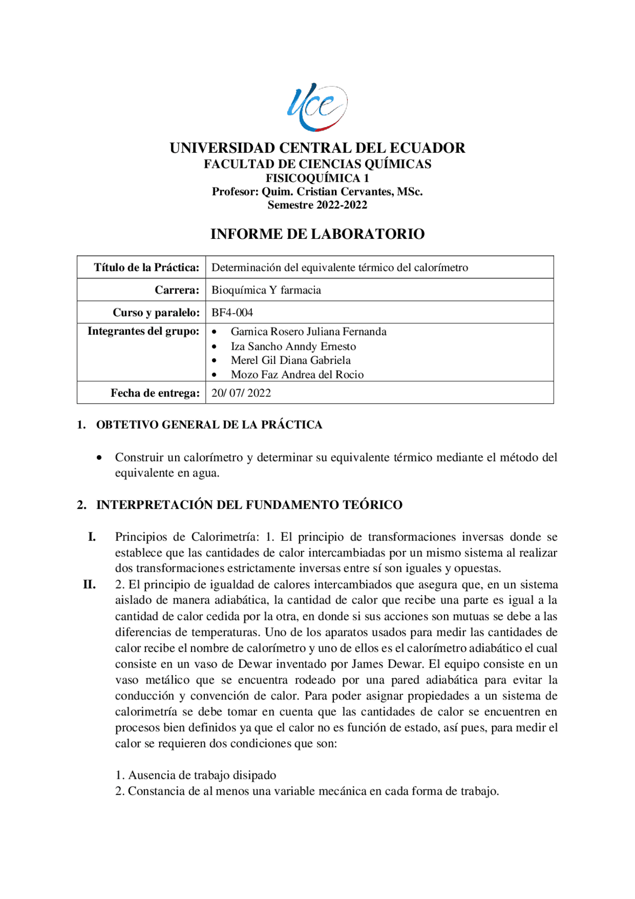 Laboratorio De Fisicoquimica Apuntes De Fisicoquímica Docsity