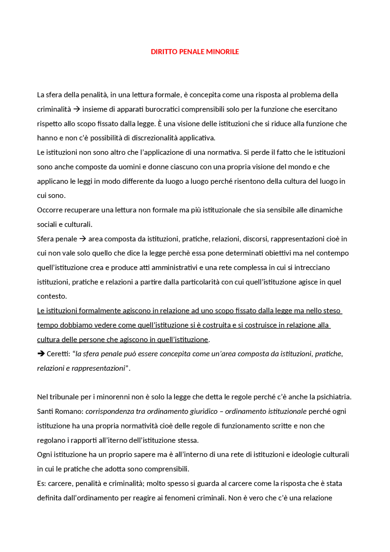 Diritto Penale Minorile Appunti Di Diritto Penale Docsity