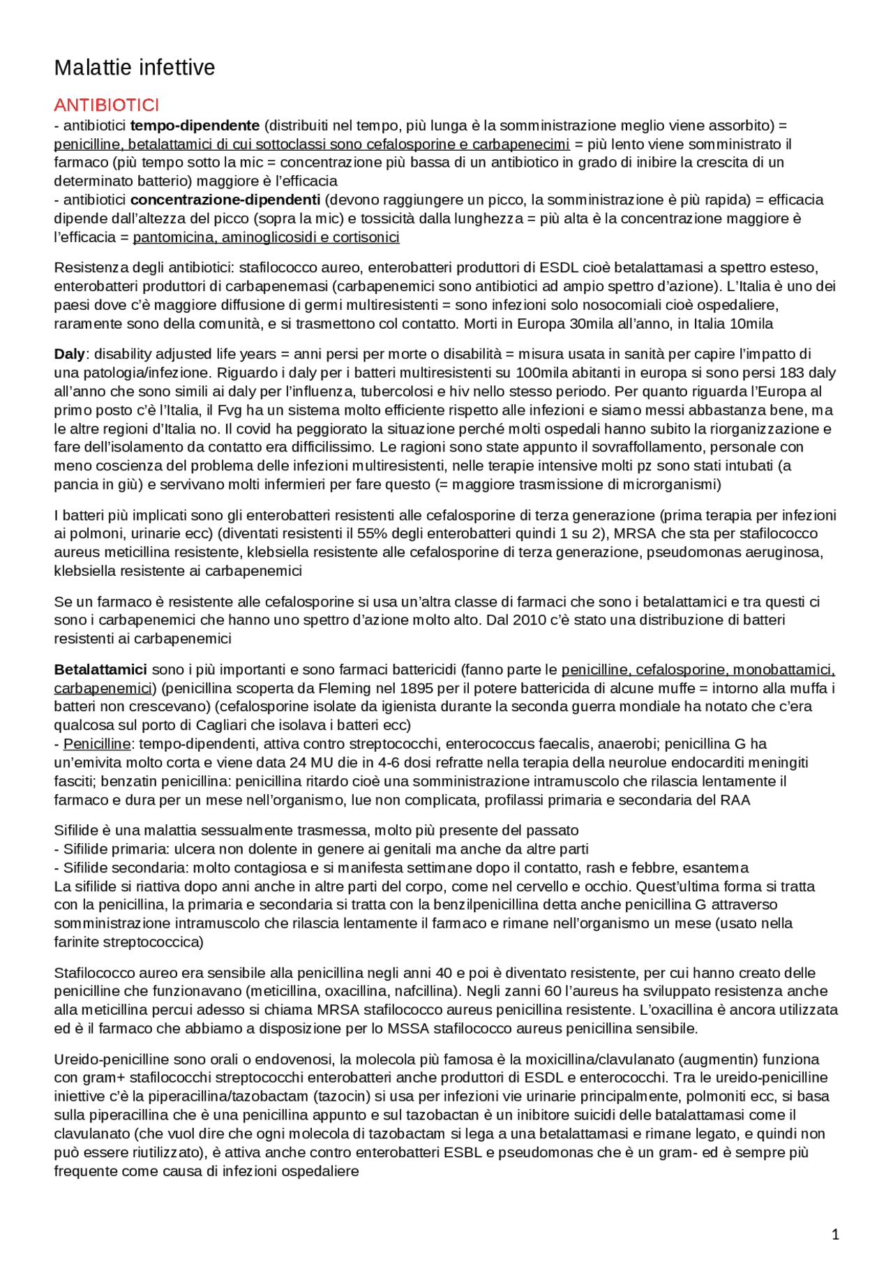 Malattie Infettive Università Di Udine Sbobinature Di Medicina Docsity