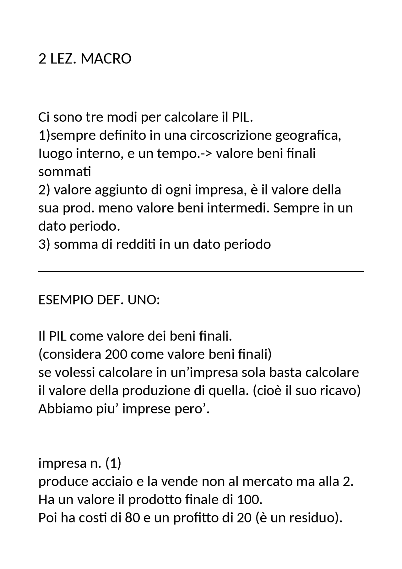 Appunti Macroeconomia Seconda Lezione Appunti Di Macroeconomia Docsity