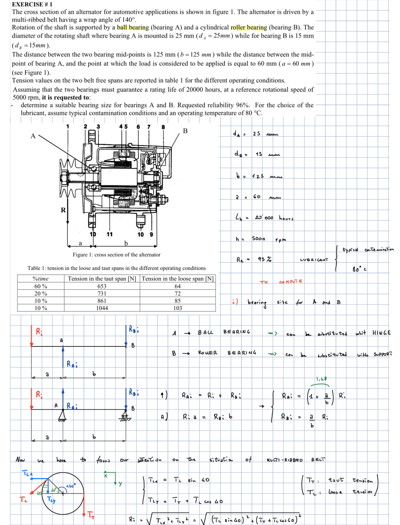 Tutorial 04 FMD - Bearings | Esercizi di Costruzione Di Macchine | Docsity