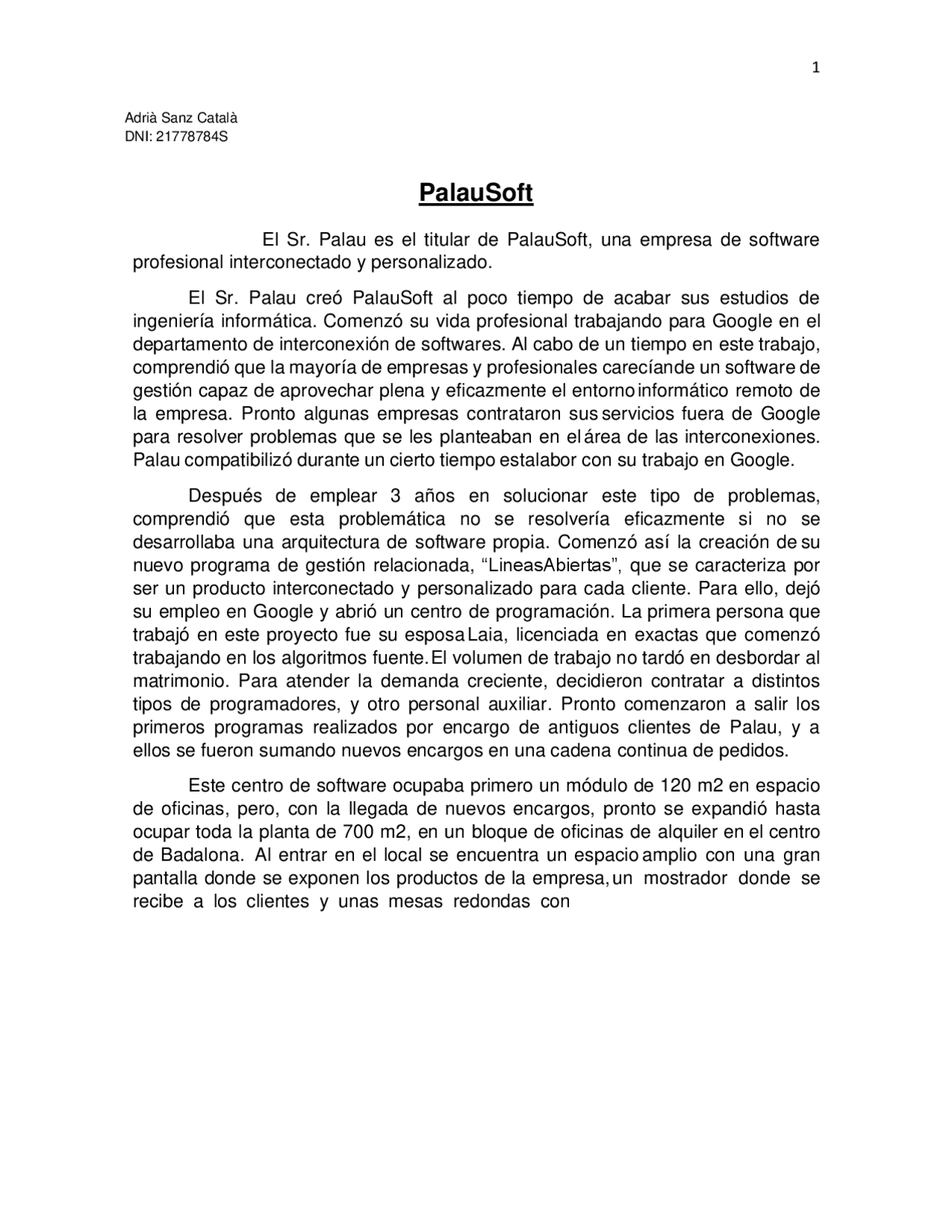 Palausoft Primera Practica De Derecho Mercantil Ejercicios De Derecho