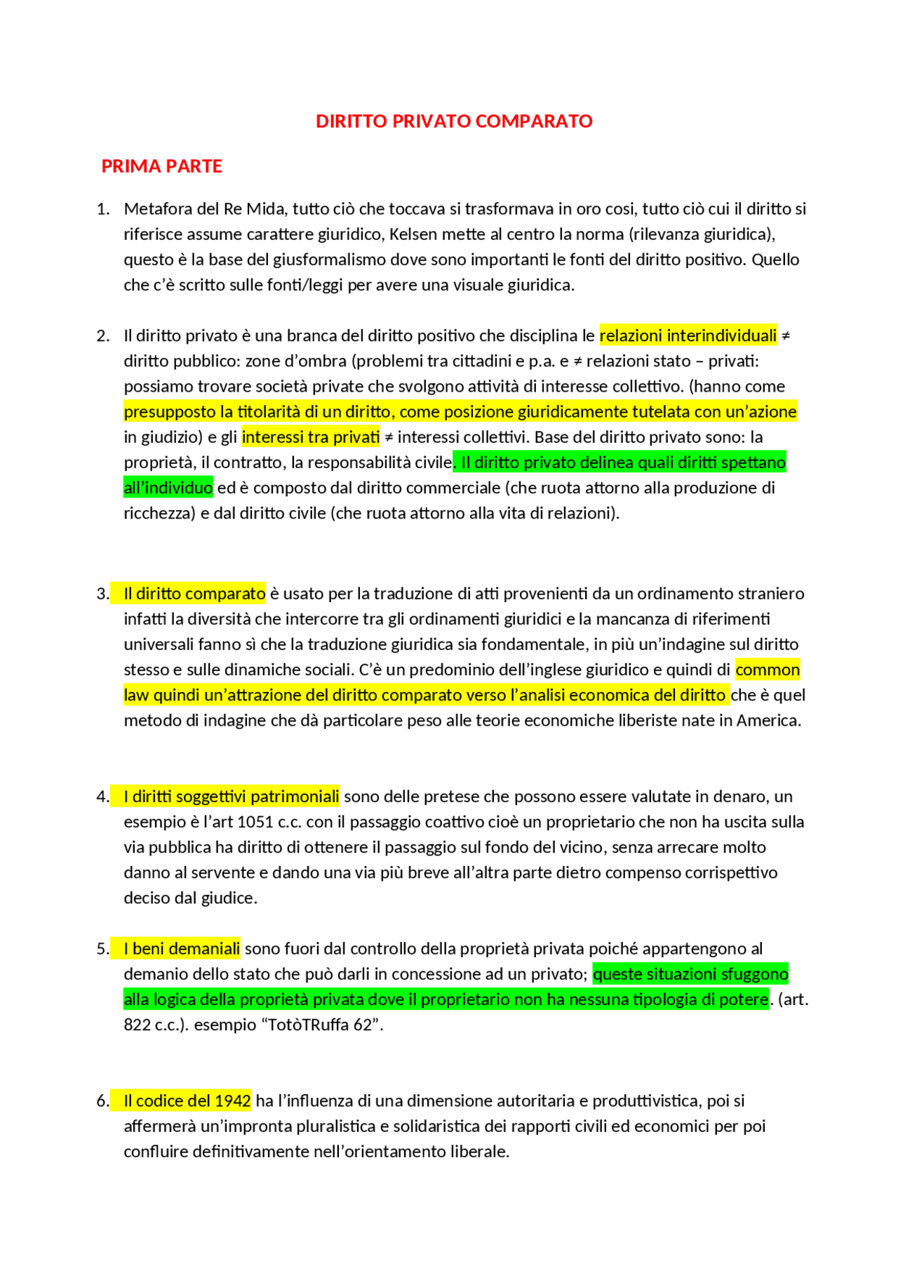 Diritto Privato Comparato Appunti Di Diritto Privato Comparato Docsity