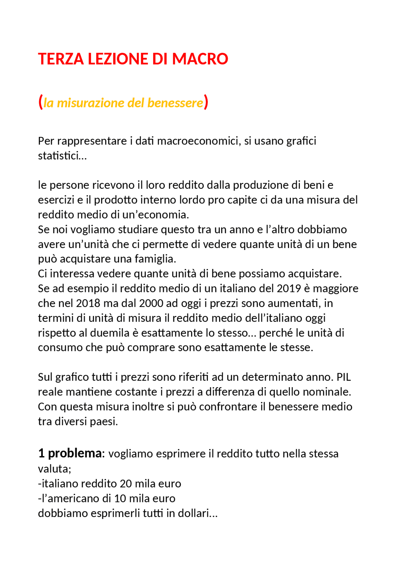 Appunti macroeconomia terza lezione | Appunti di Macroeconomia | Docsity Appunti macroeconomia terza lezione | Appunti di Macroeconomia | Docsity