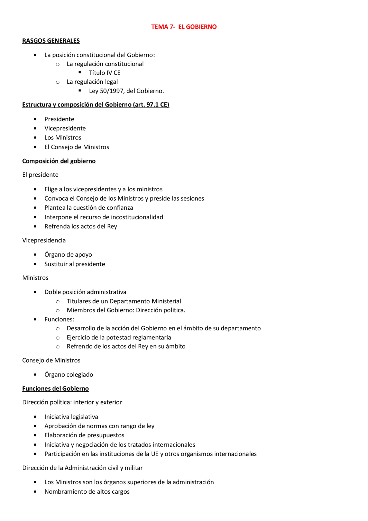 Apuntes De Los Temas 7 8 Y 9 Apuntes De Derecho Constitucional