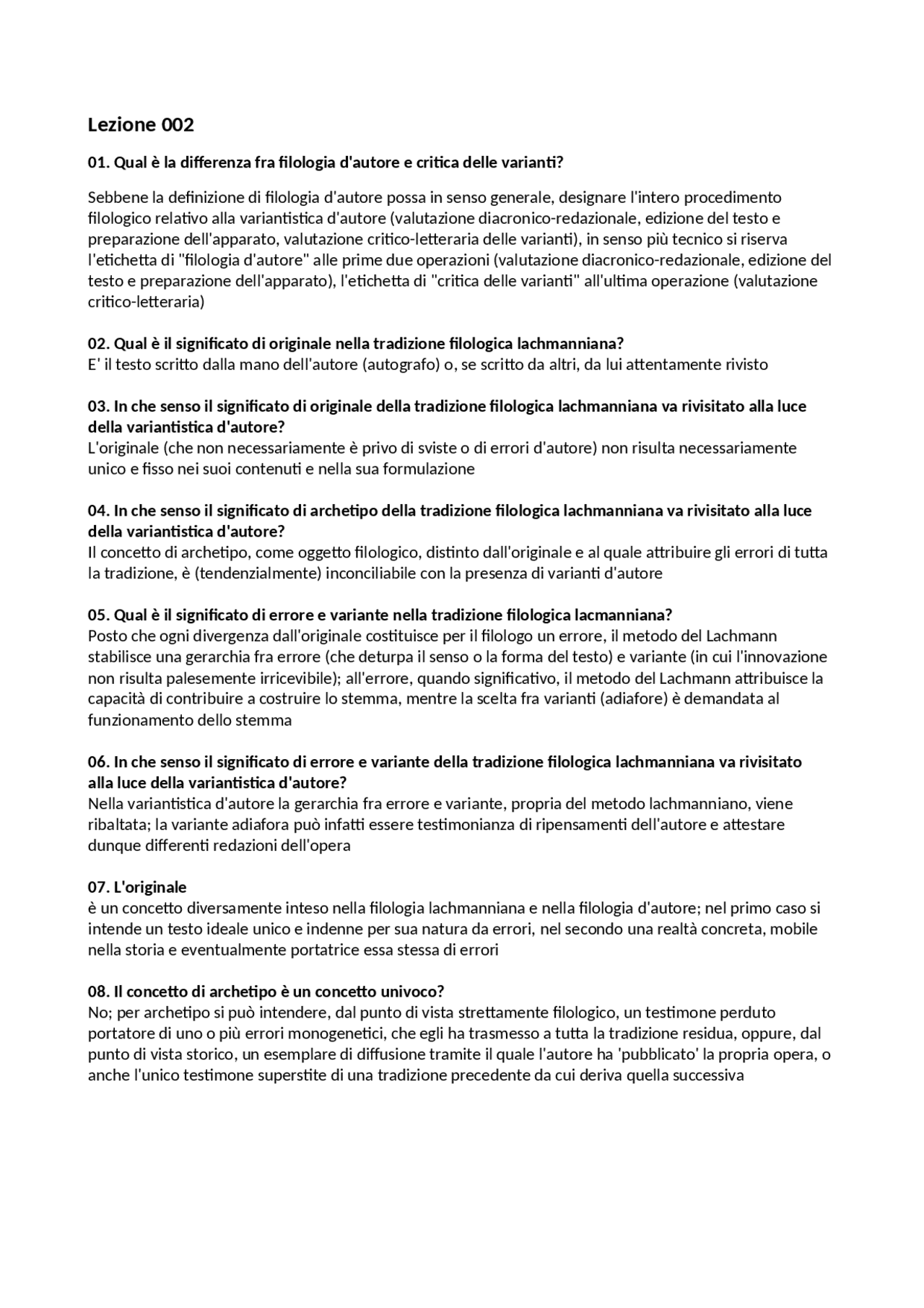 Filologia della letteratura italiana E-Campus- domande chiuse e aperte con risposta | Panieri di ...