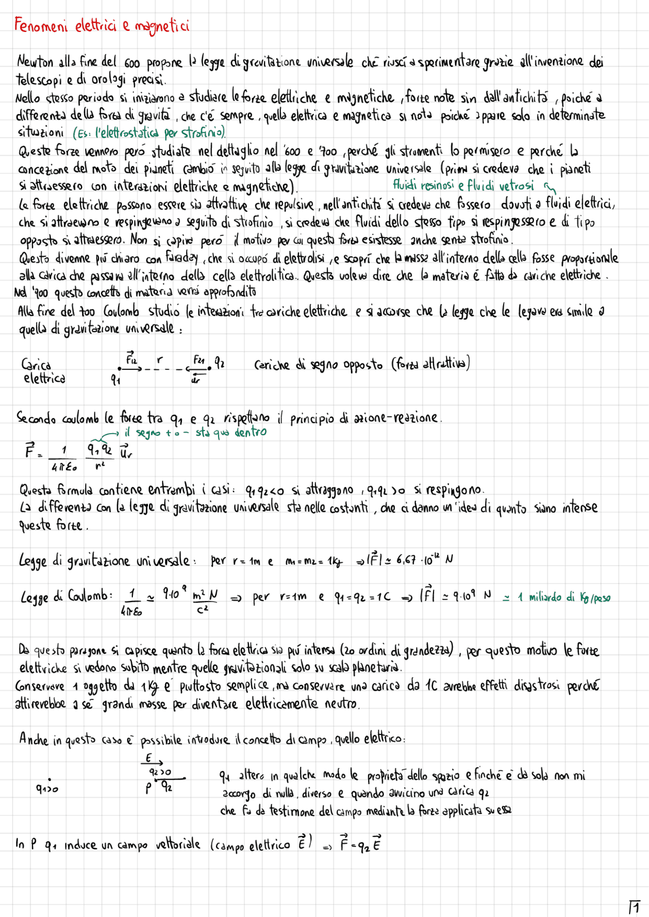 Fenomeni Elettrici E Magnetici Appunti Di Fisica Docsity