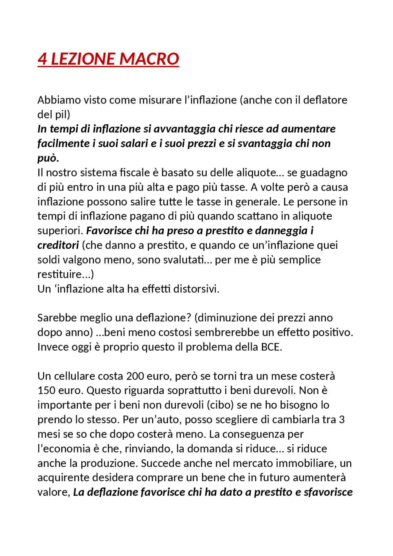Appunti Macroeconomia Terza Lezione Appunti Di Macroeconomia Docsity