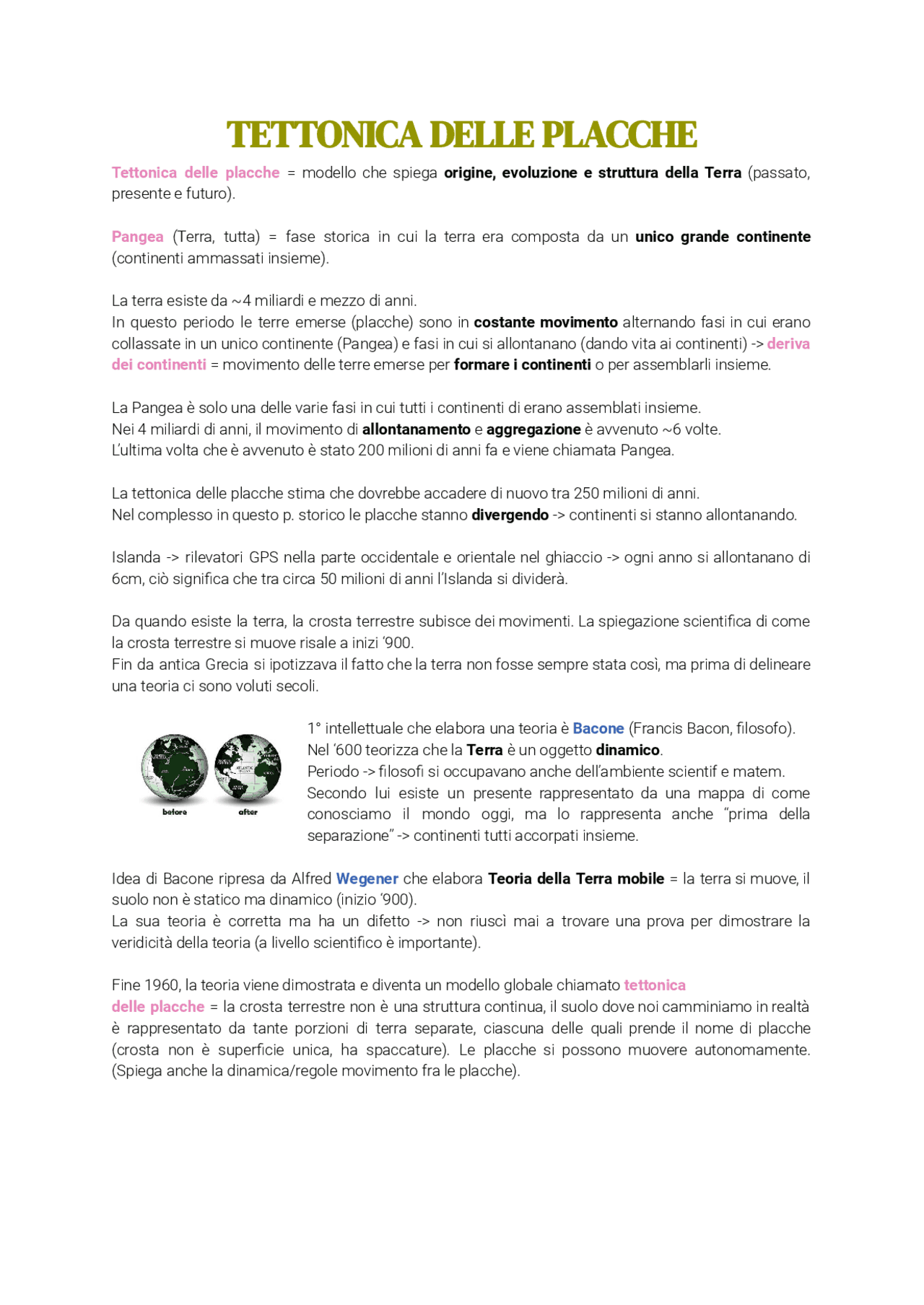Riassunto Tettonica Delle Placche Scienze Appunti Di Scienze