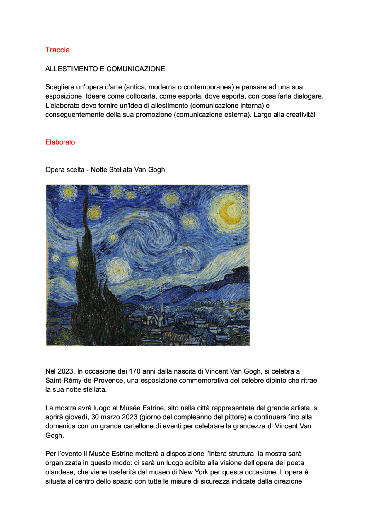 Elaborato Arti Visuali e Nuove Tecnologie Rappresentative | Guide ...