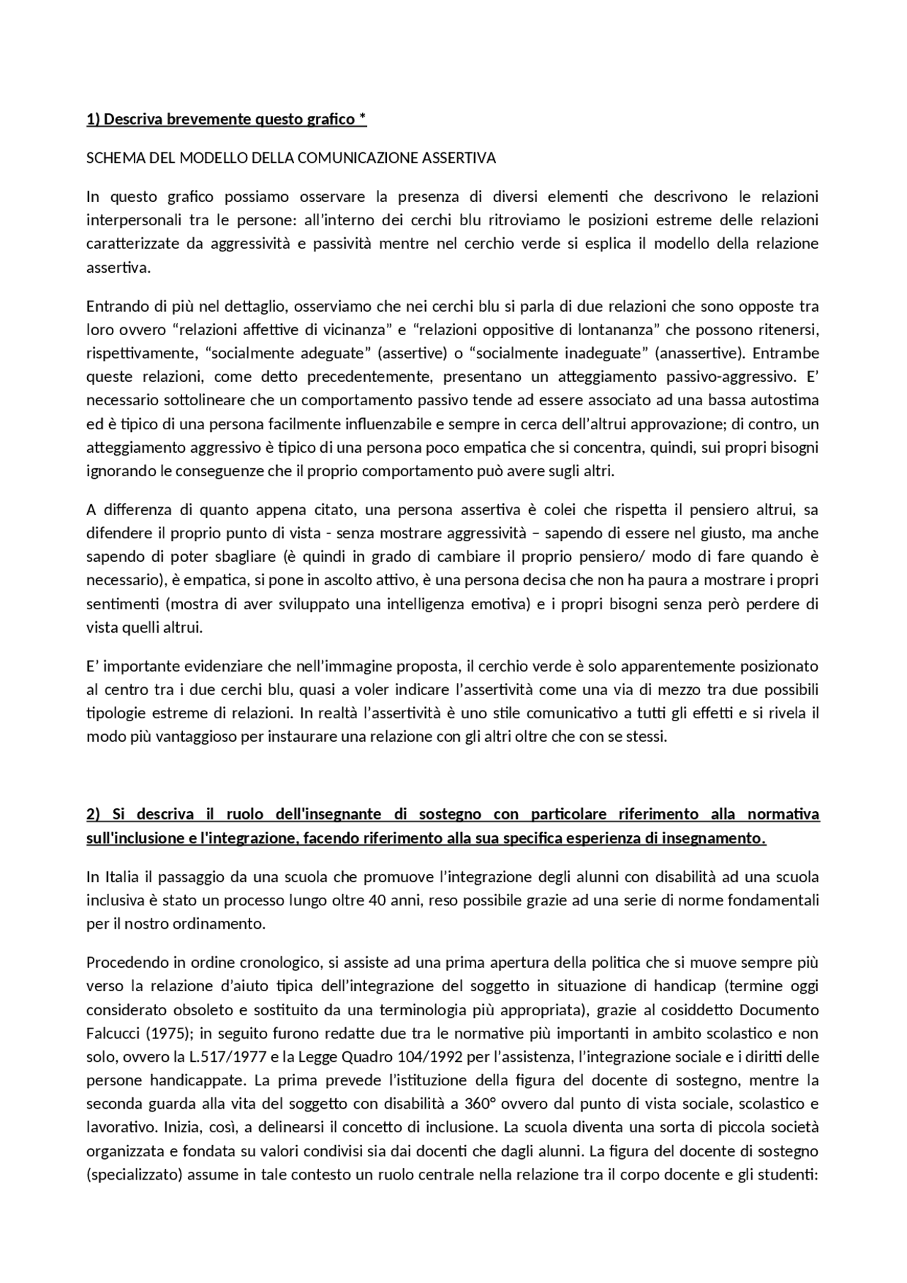Pedagogia Speciale Della Gestione Integrata Della Classe Prove D