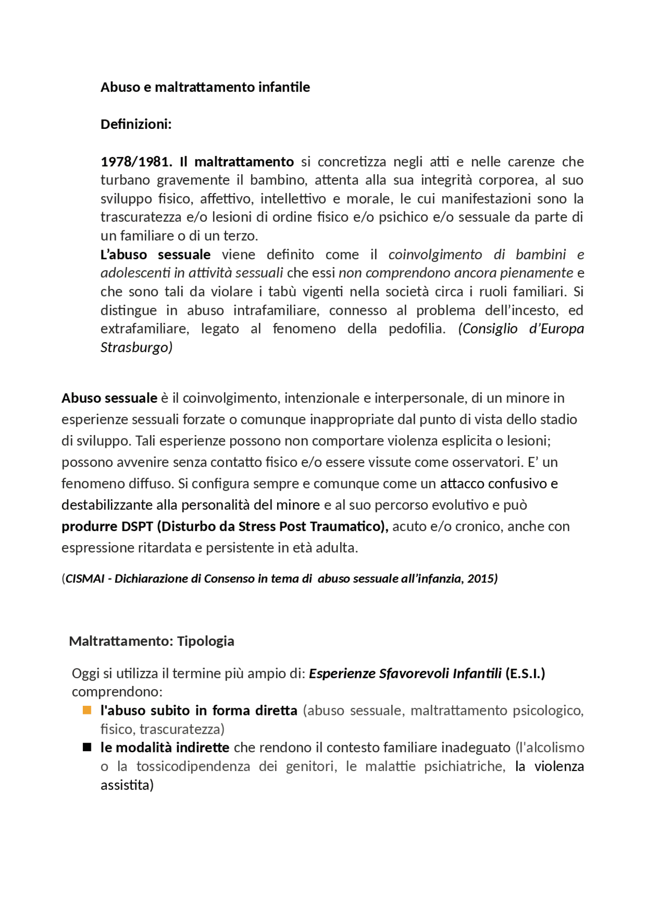 Abuso E Maltrattamento Schemi E Mappe Concettuali Di Neuropsichiatria