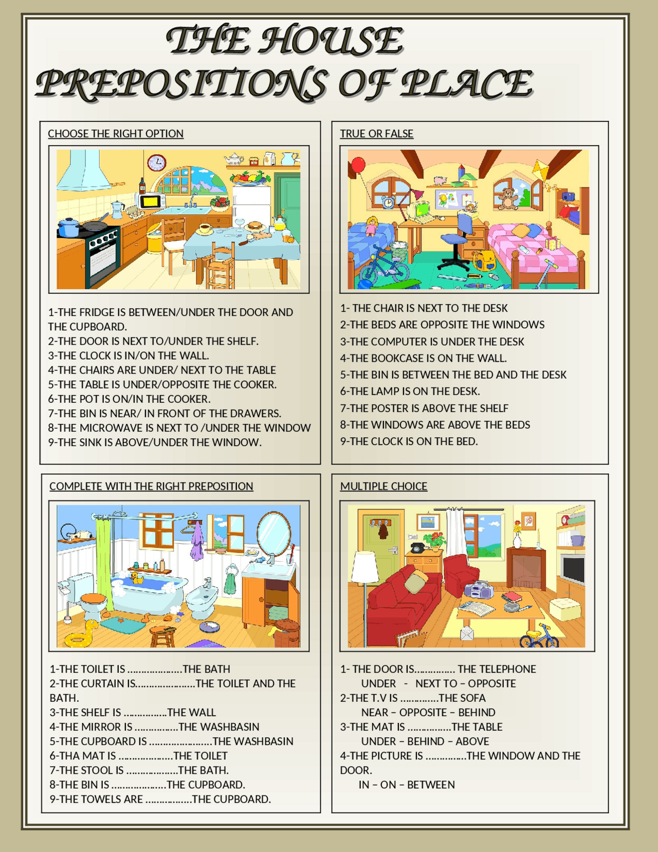 The_house_prepositions_of_place_fun_activities_games | Exercises ...