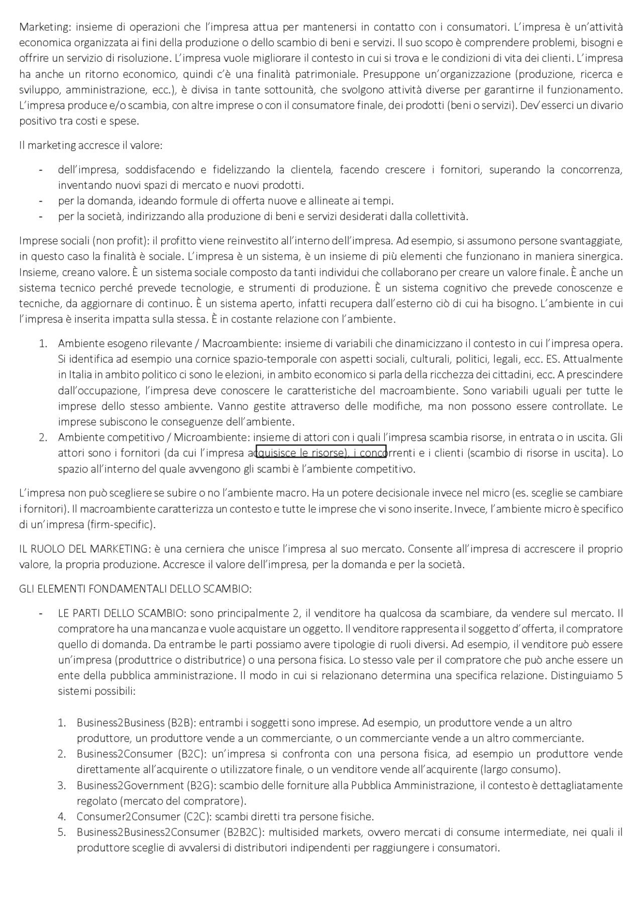 Market Driven Management Cecilia Grieco Appunti Slide Appunti