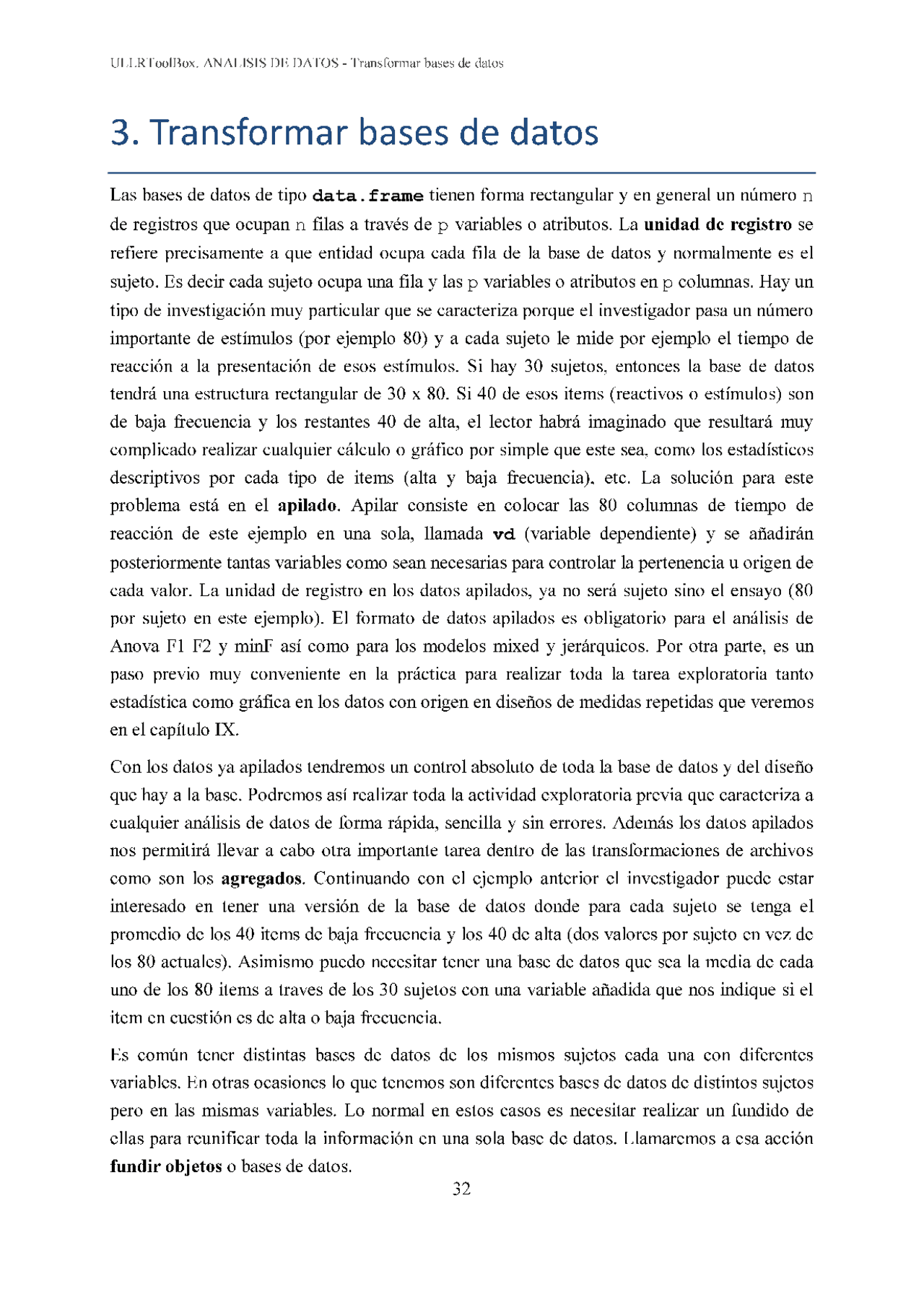 Como Transformar Bases De Datos Apuntes De Estadística Docsity