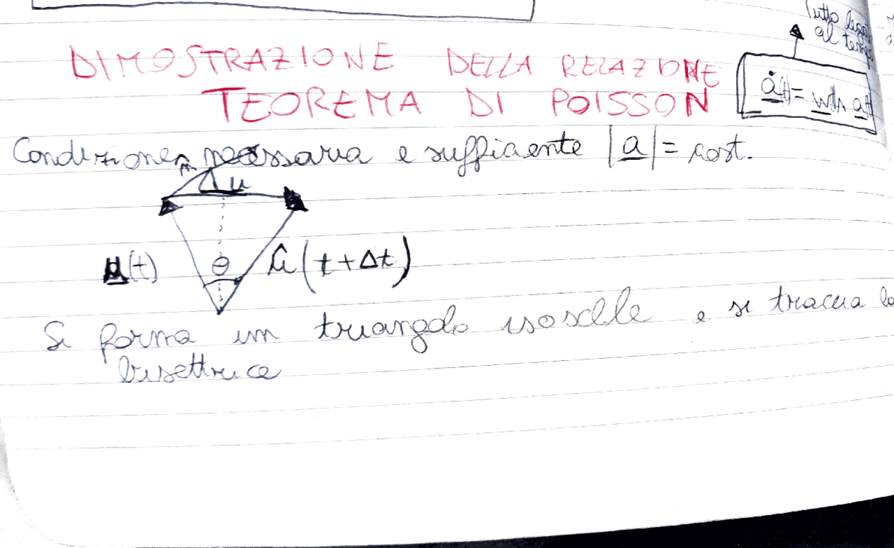 Teorema di poisson di meccanica applicata con conseguente dimostrazione ...