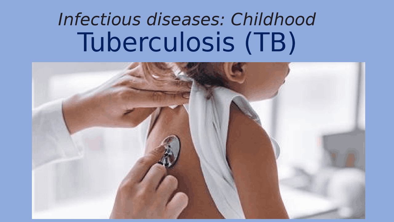 Tuberculosis презентація Презентации Английский Docsity