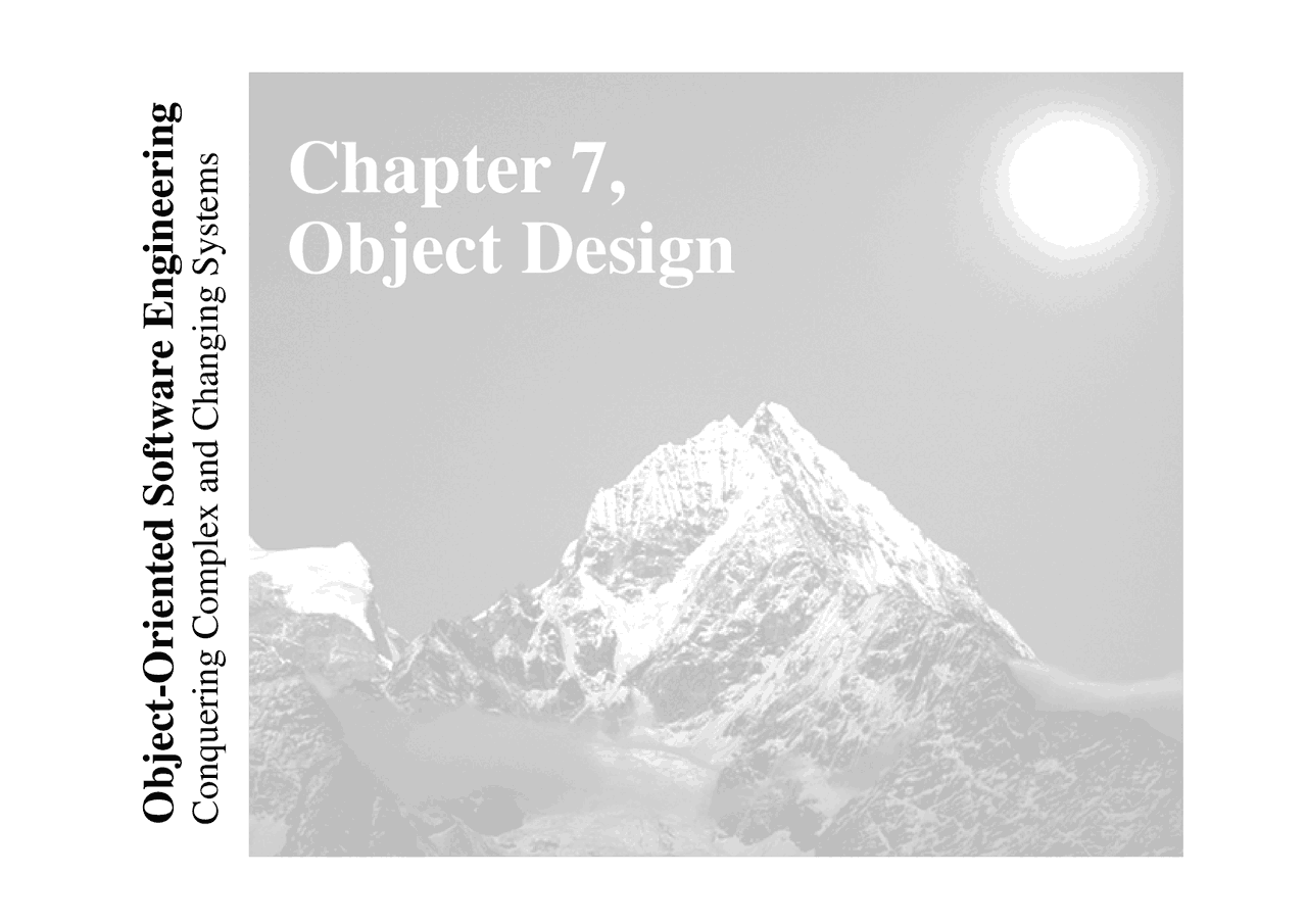 Object Oriented Design Essays High School Computer Science Docsity