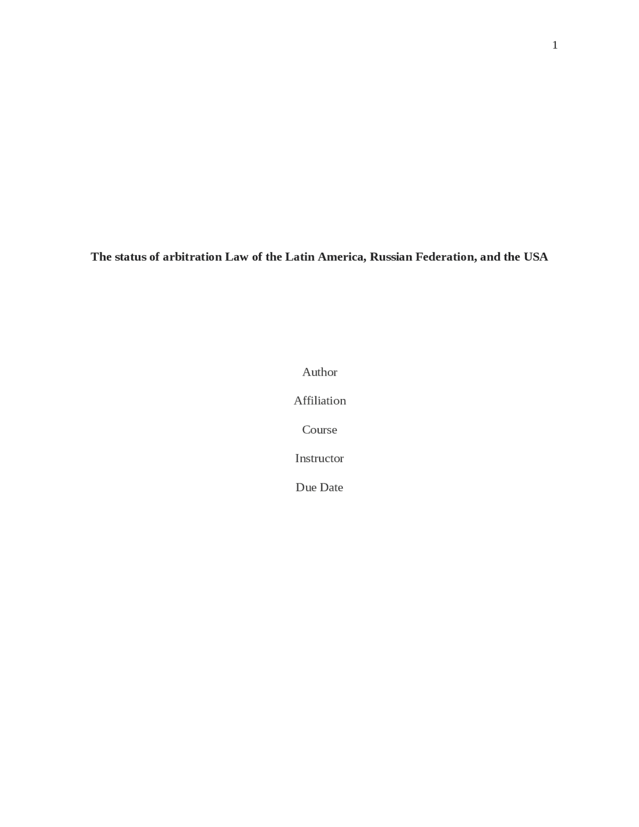 The Status Of Arbitration Law Exams Law Docsity