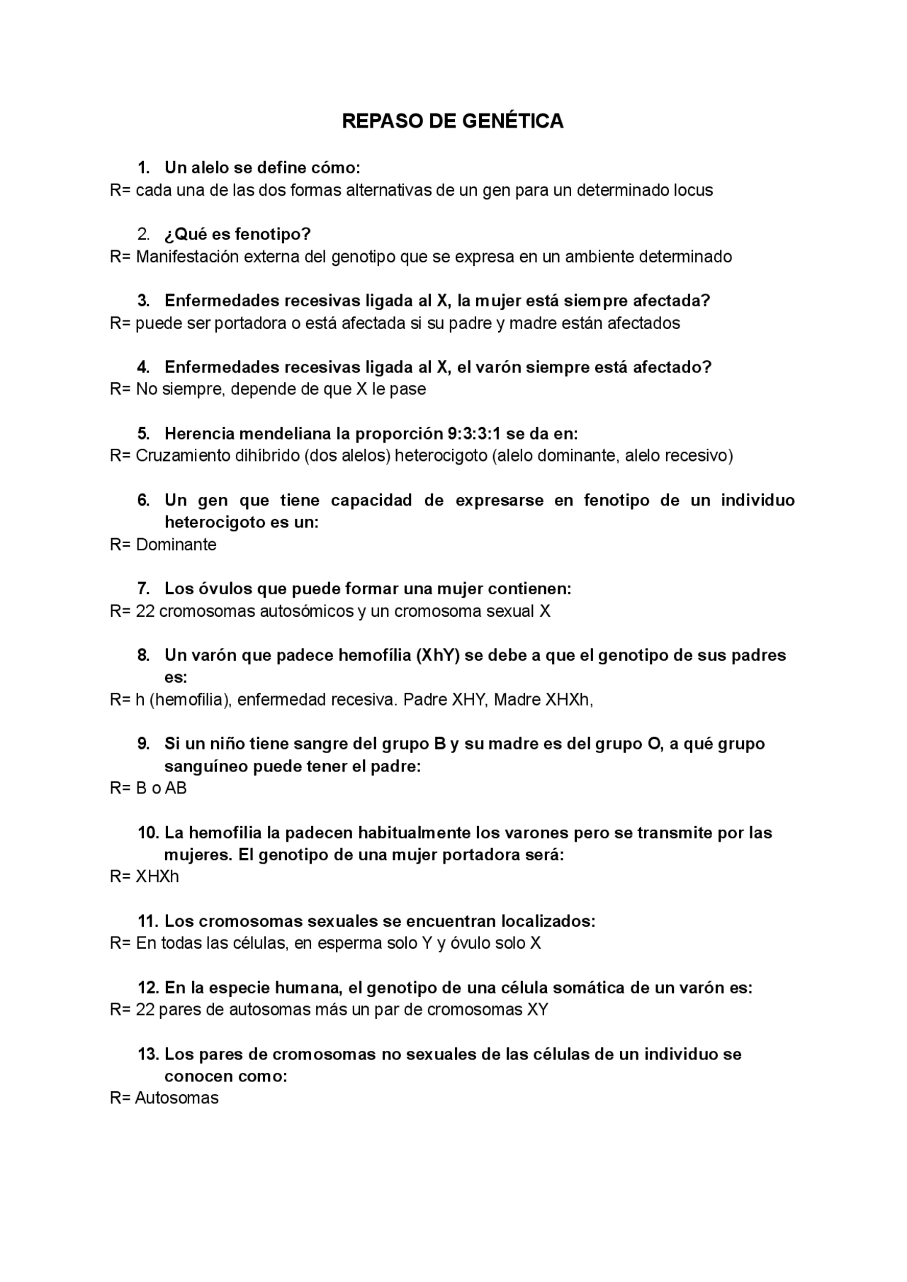 Repaso de Genética | Guías, Proyectos, Investigaciones de Genética ...
