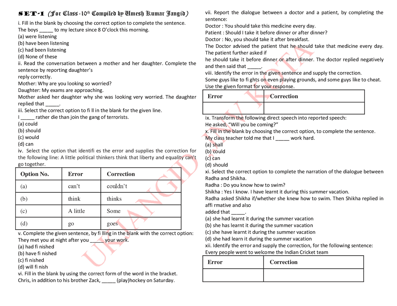 English Grammar Notes Study material | Study notes English | Docsity