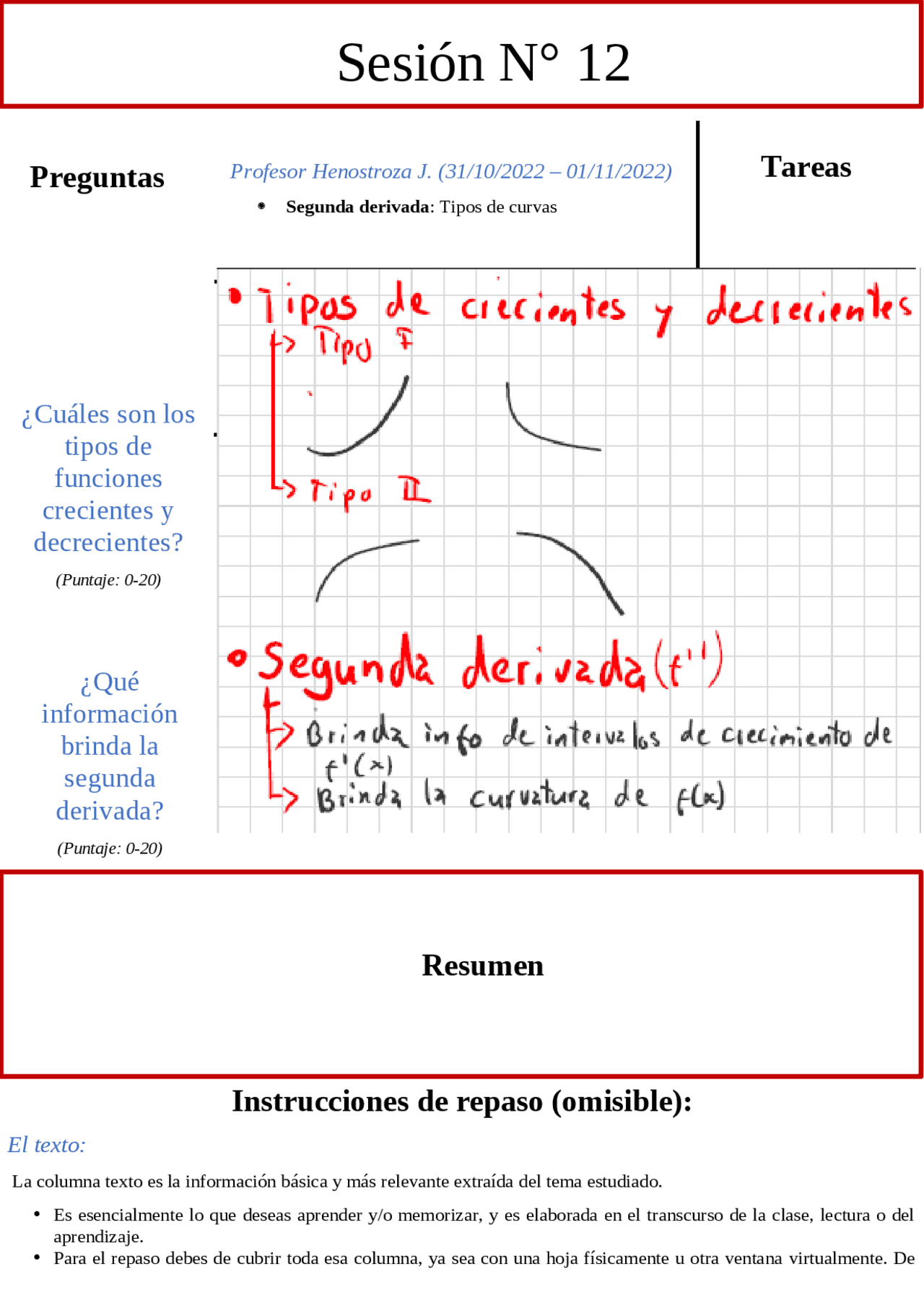 Segunda Derivada - S12 - Cálculo Diferencial - PUCP-UPCH | Apuntes de ...