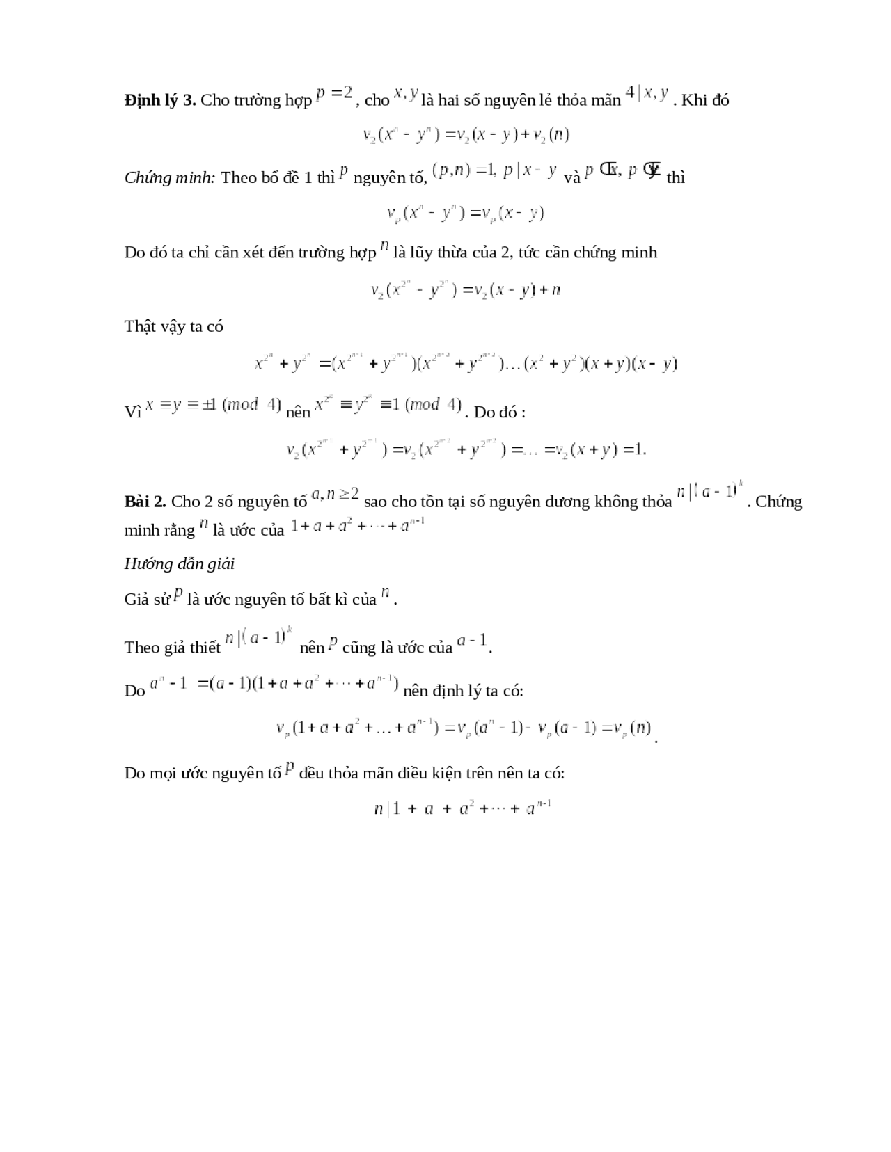 Theorem 3th Lte Lemma Summaries Mathematics Docsity