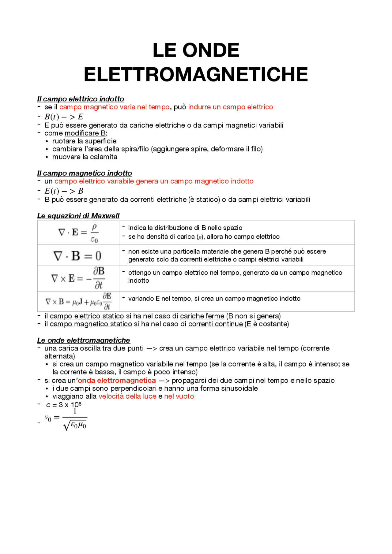 Appunti Sulle Onde Elettromagnetiche Appunti Di Fisica Docsity