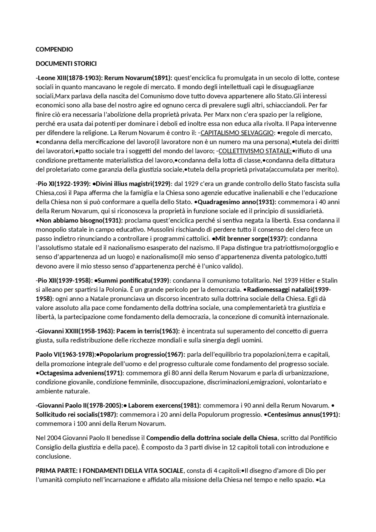 Riassunto Del Compendio Schemi E Mappe Concettuali Di Storia Docsity