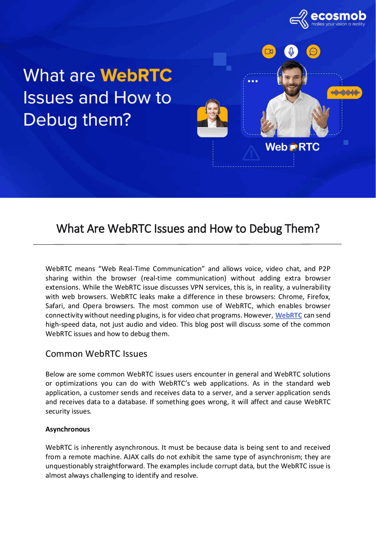 What Are WebRTC Issues and How to Debug Them? | Summaries Computer Science | Docsity
