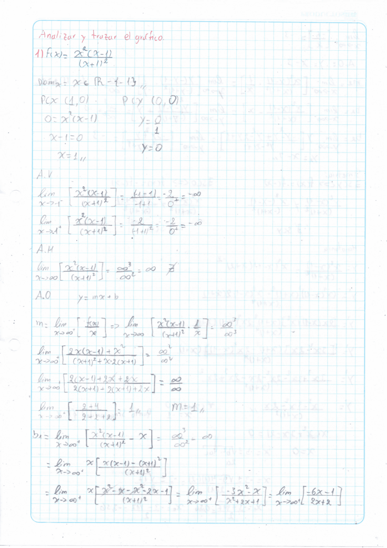 Calculo 1 ejercicios de cálculo diferencial e integral | Exercícios de Matemática | Docsity