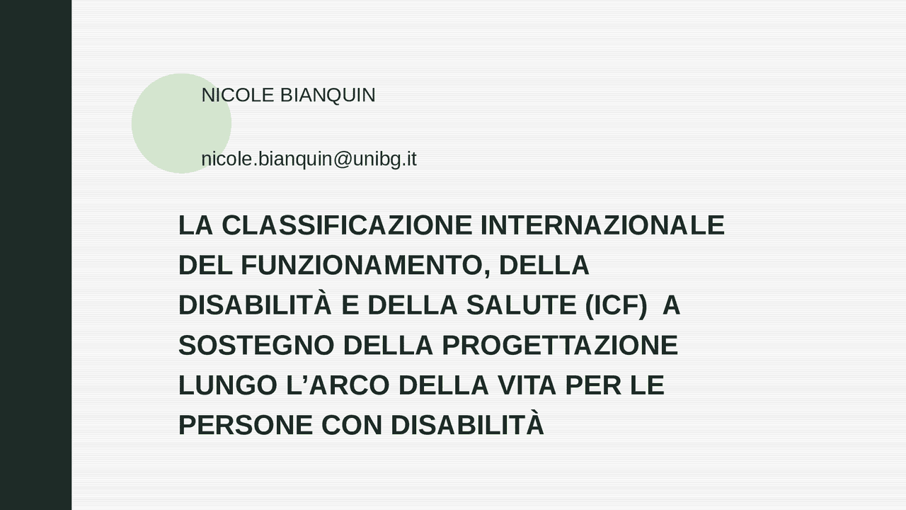 Ped Della Disabilità E Invecchiamento Slide Di Pedagogia Docsity