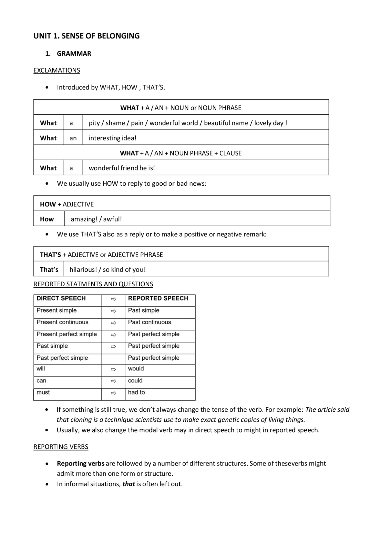 Apuntes Unit 1 Anglès Apuntes De Inglés Docsity