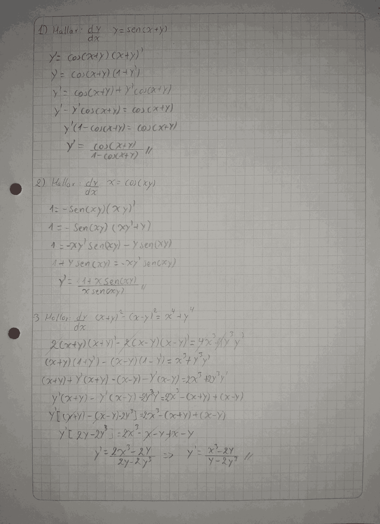 Calculo 1 ejercicios de cálculo diferencial e integral | Ejercicios de Matemáticas | Docsity