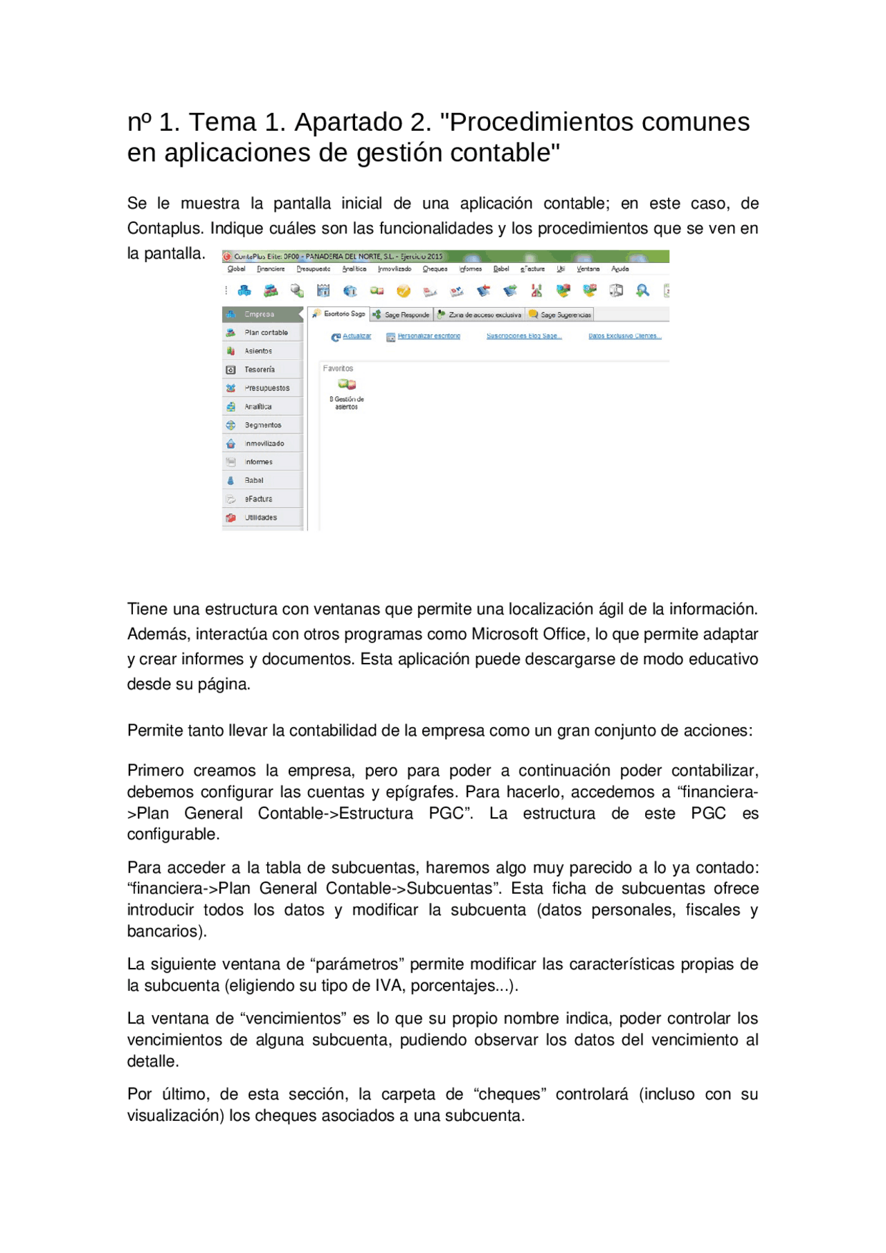 Procedimientos comunes | Ejercicios de Administración de Empresas | Docsity