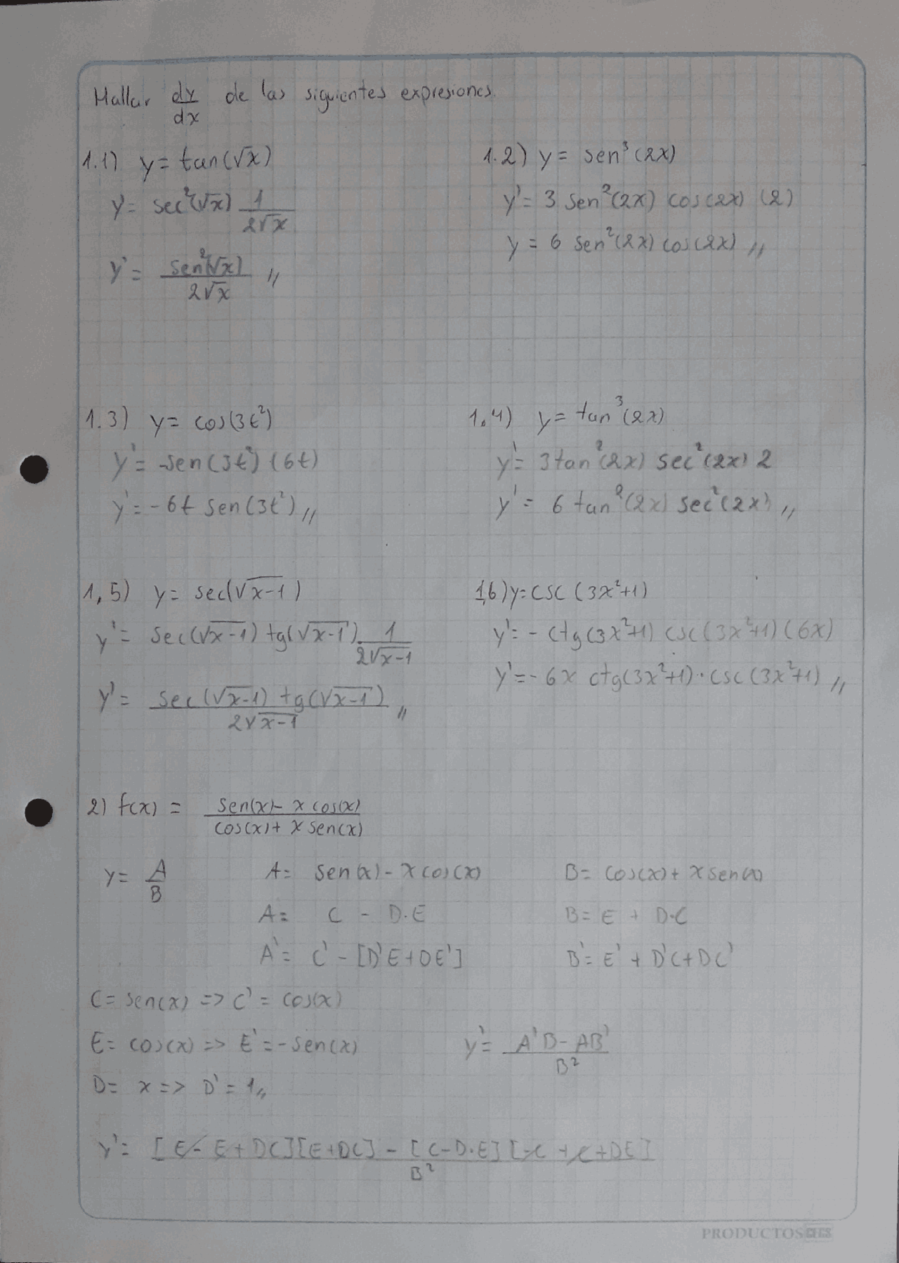 Calculo 1 ejercicios de cálculo diferencial e integr | Ejercicios de Matemáticas | Docsity