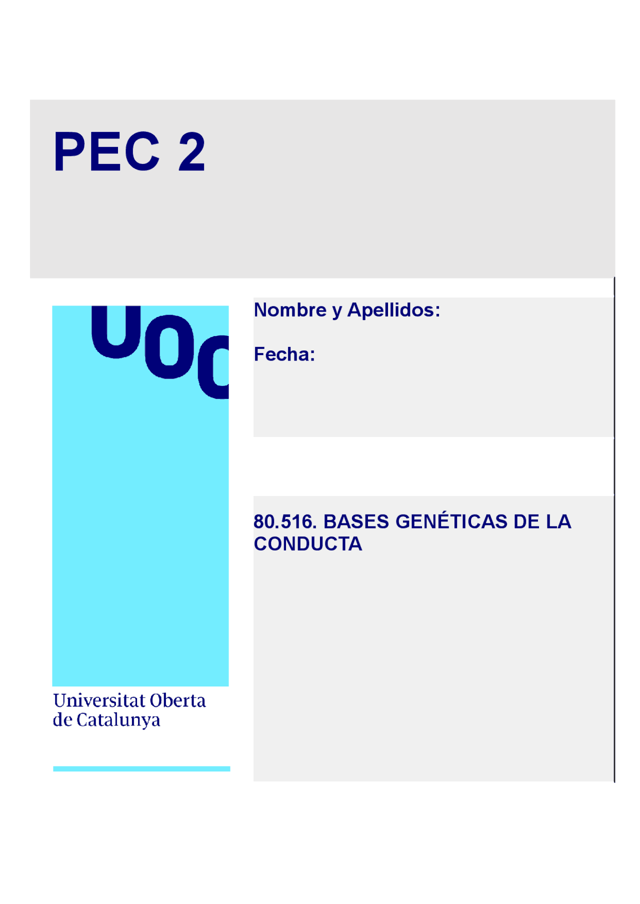 Soluciones PEC 2, feedback profesor | Ejercicios de Genética Humana ...