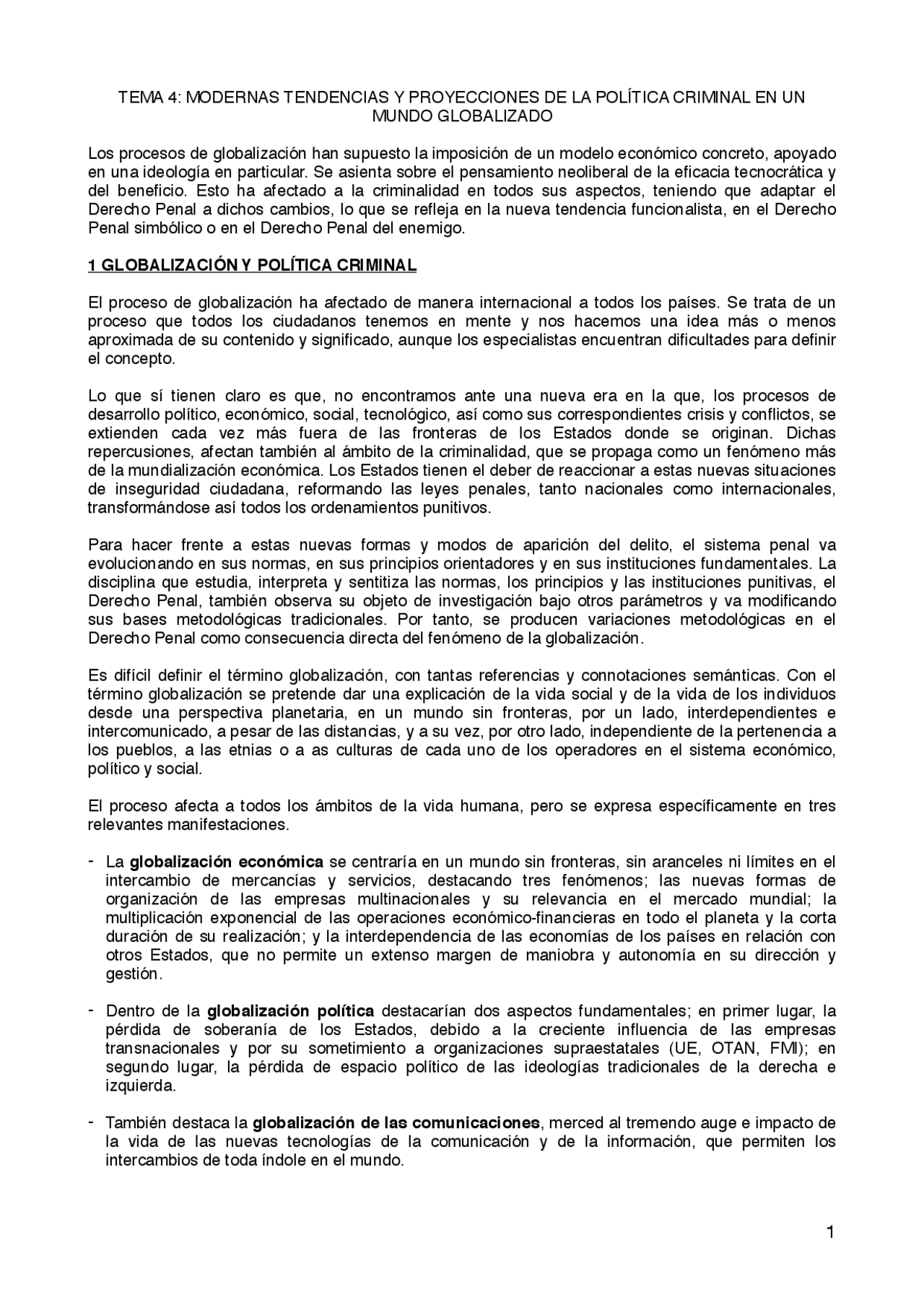 Apuntes De La Asignatura Política Criminal 2 Derecho Y Criminología