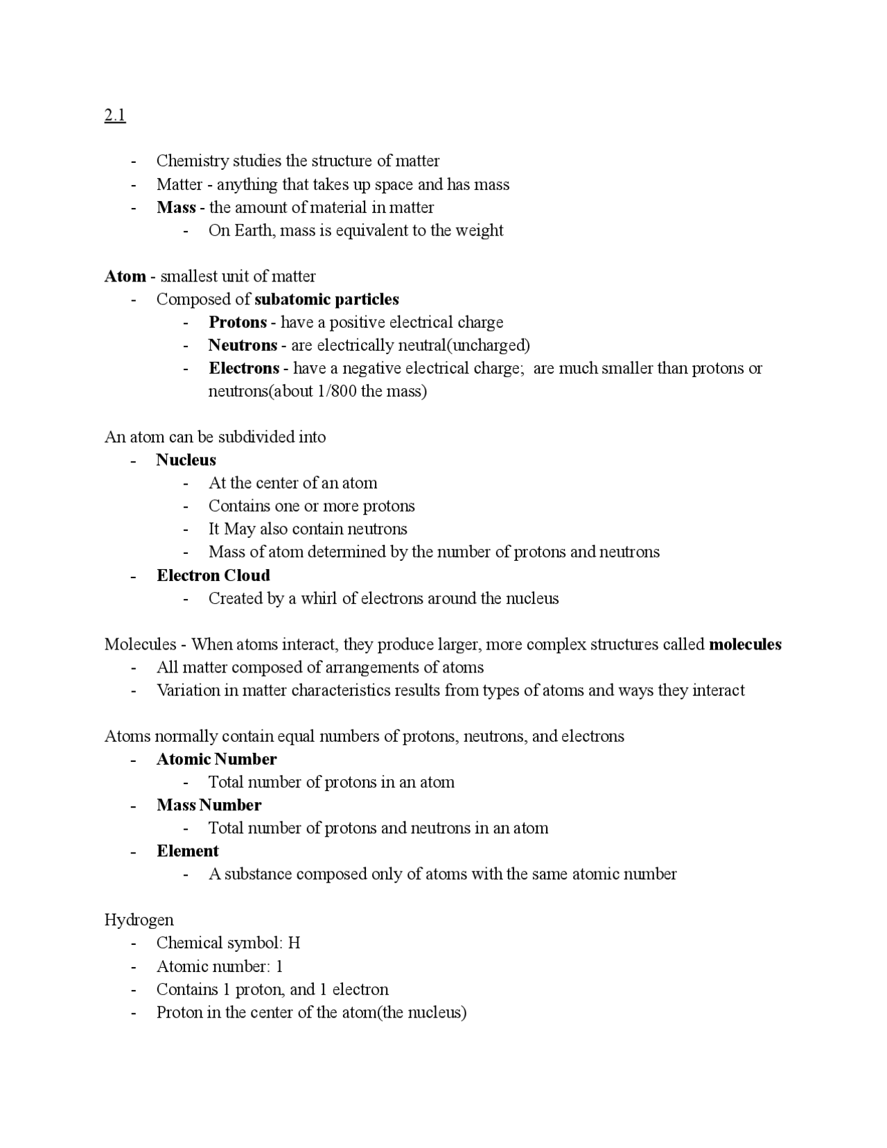 AP Biology: Atomic Structure | Study notes Biology | Docsity
