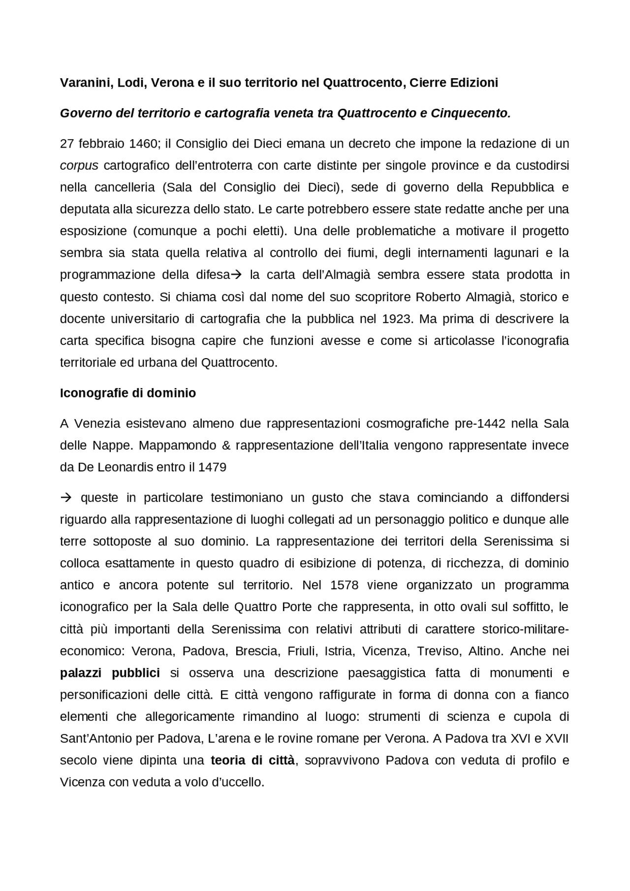 Varanini, Lodi, Verona e il suo territorio nel Quattrocento, Cierre ...