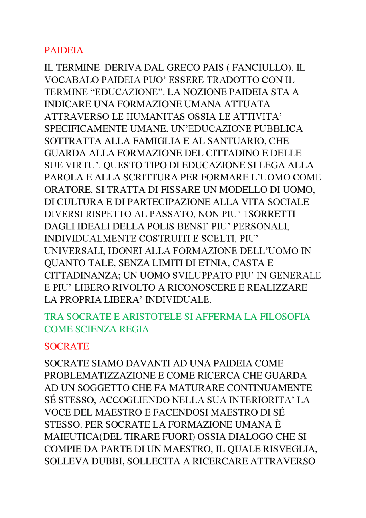 Riassunto Manuale Cambi Schemi E Mappe Concettuali Di Pedagogia Docsity