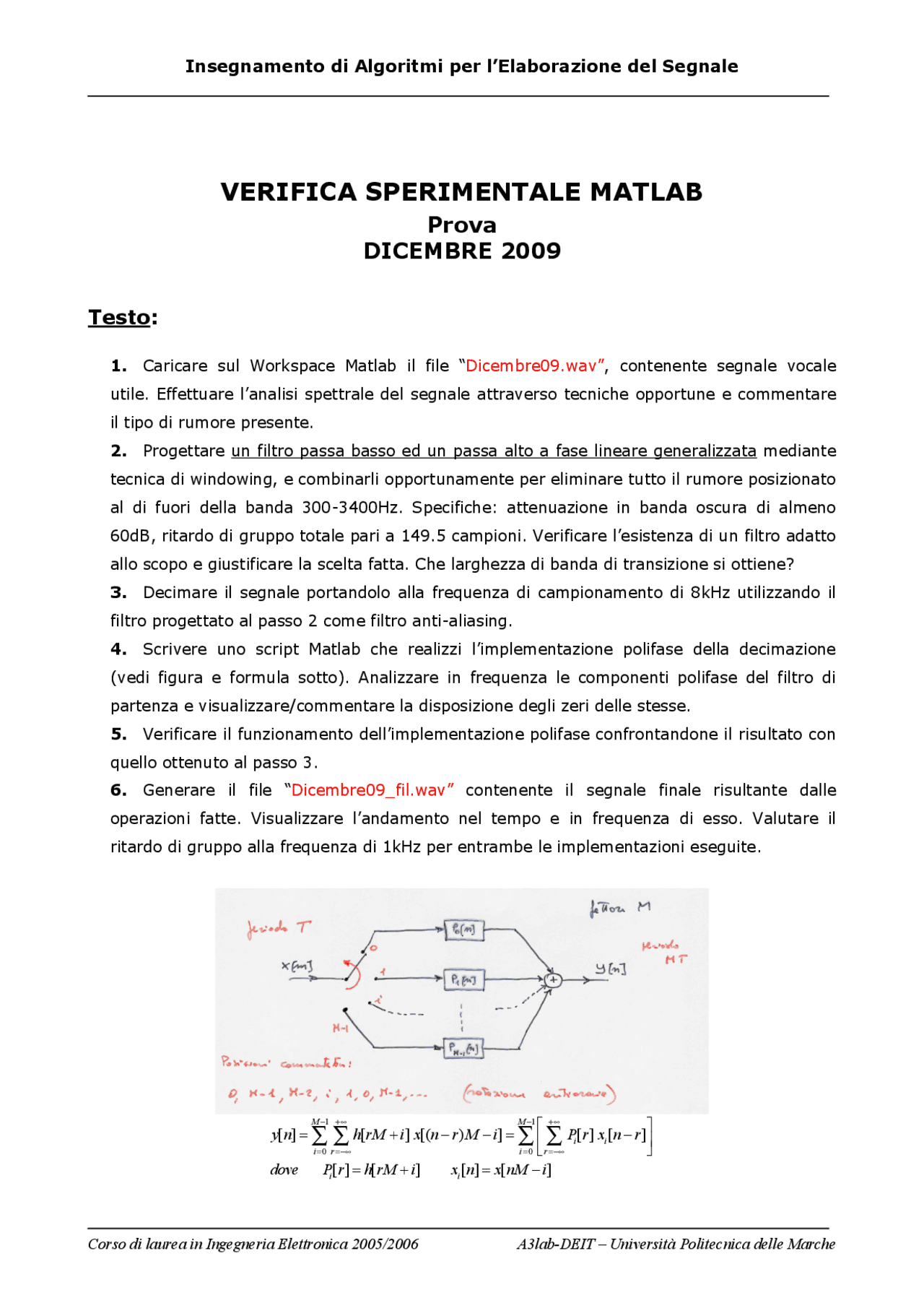 Raccolta Esami Matlab Per Cadsp Ingegneria Elettronica Guide