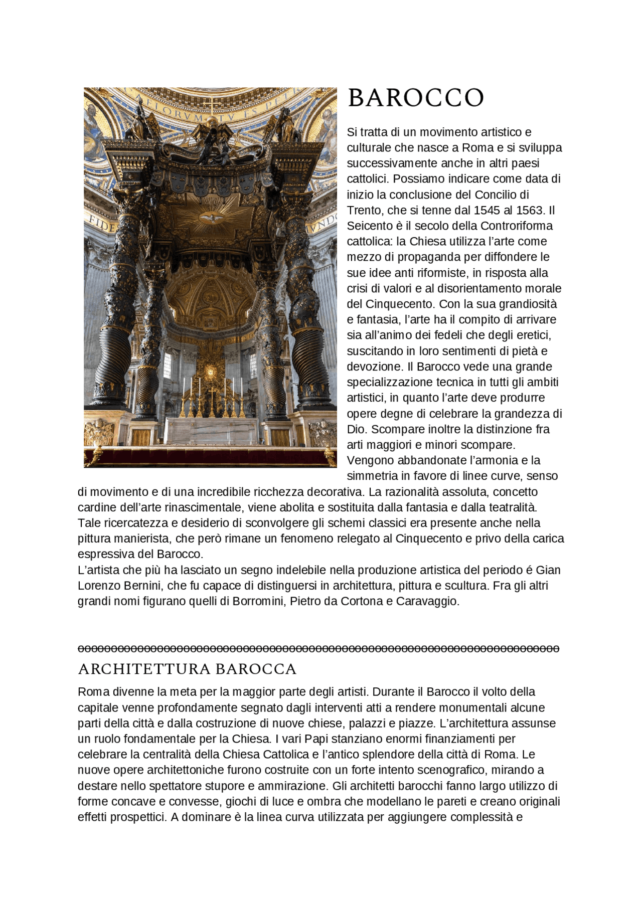 Ricerca sul Barocco nella storia dell’arte | Guide, Progetti e Ricerche di Elementi di storia ...