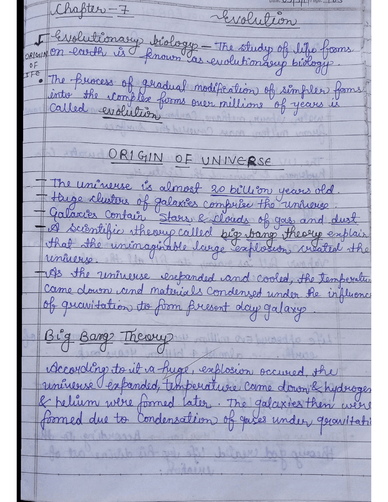 It is the chapter note of class 12 chapter 7 evolution | Exams Law | Docsity