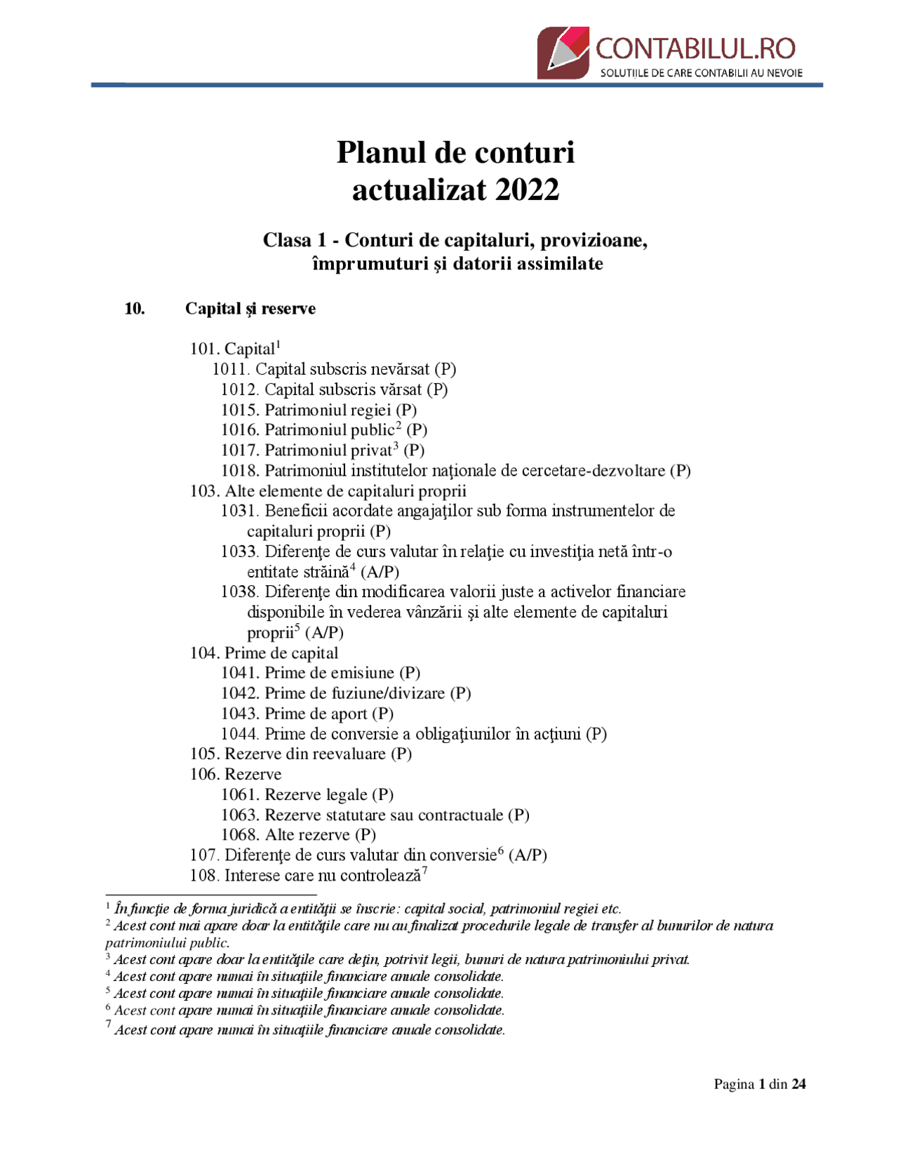 Plan de conturi 2022 | Study Guides, Projects, Research Accounting ...