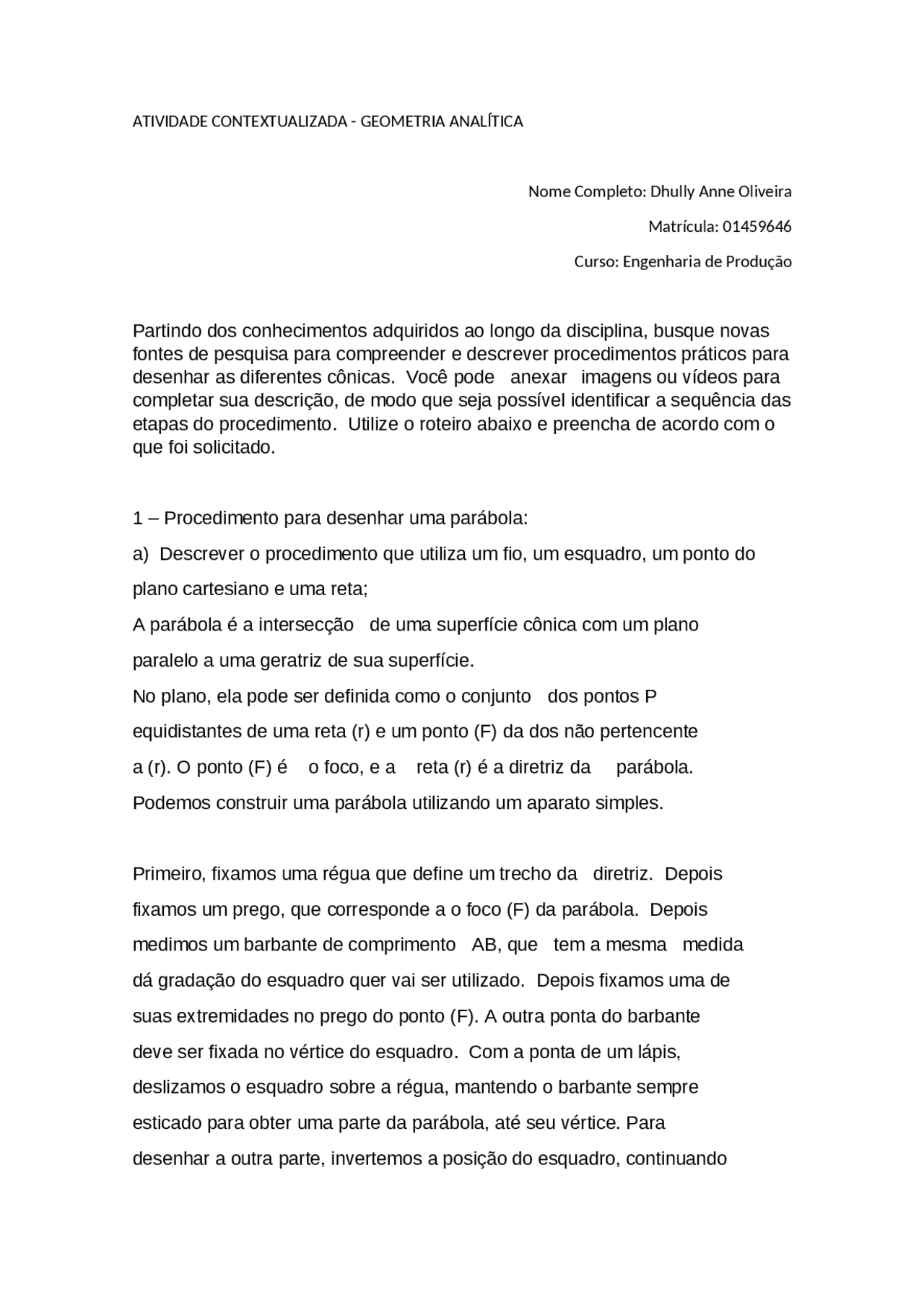 atividade de geometria | Exercícios Matemática | Docsity