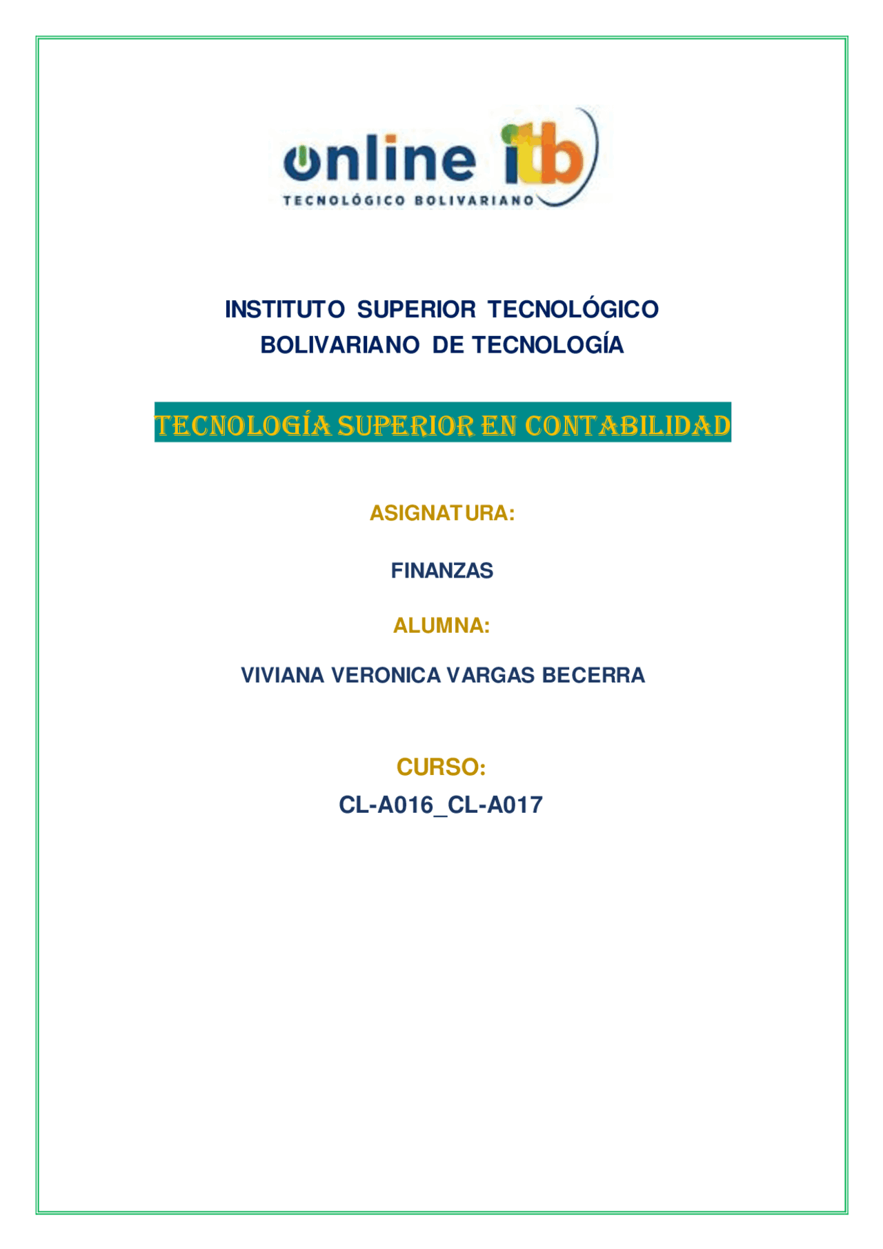 Tarea De Finanzas Dos Ejercicios De Finanzas Docsity