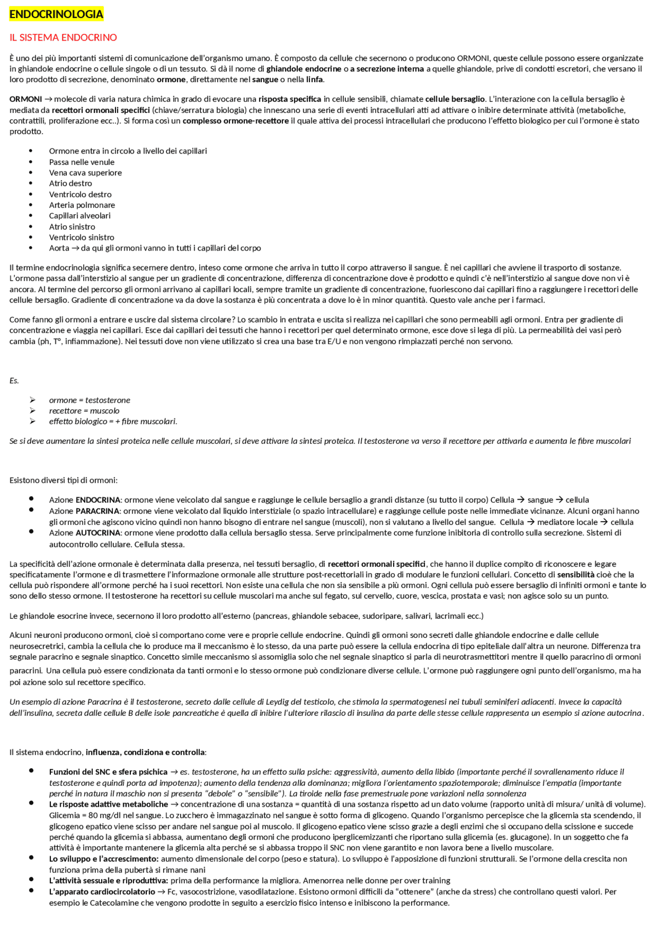 Endocrinologia Prof Di Luigi And Sgrò 20222023 Appunti Di